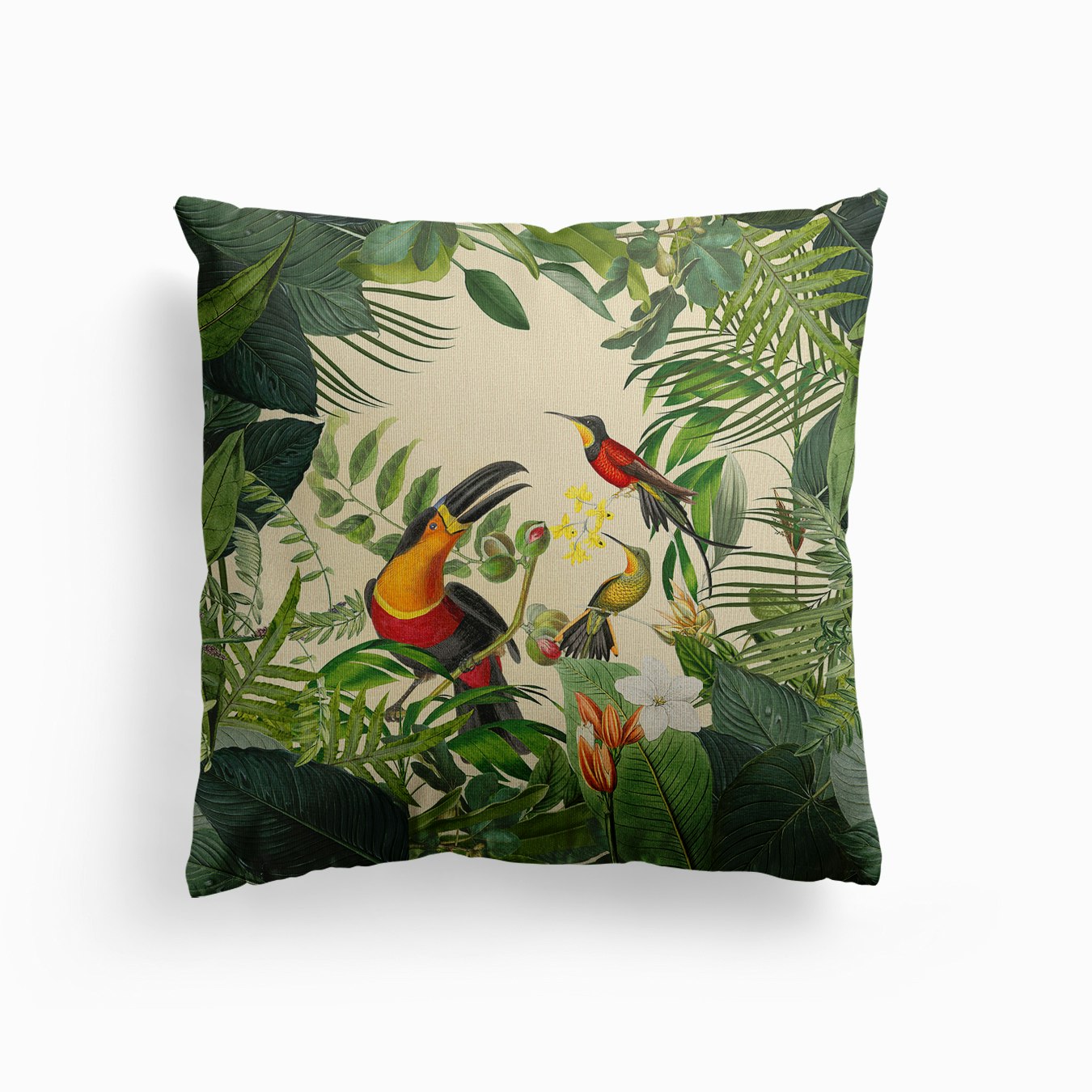 Jungle Toucan Canvas Cushion by Andrea Haase - Fy