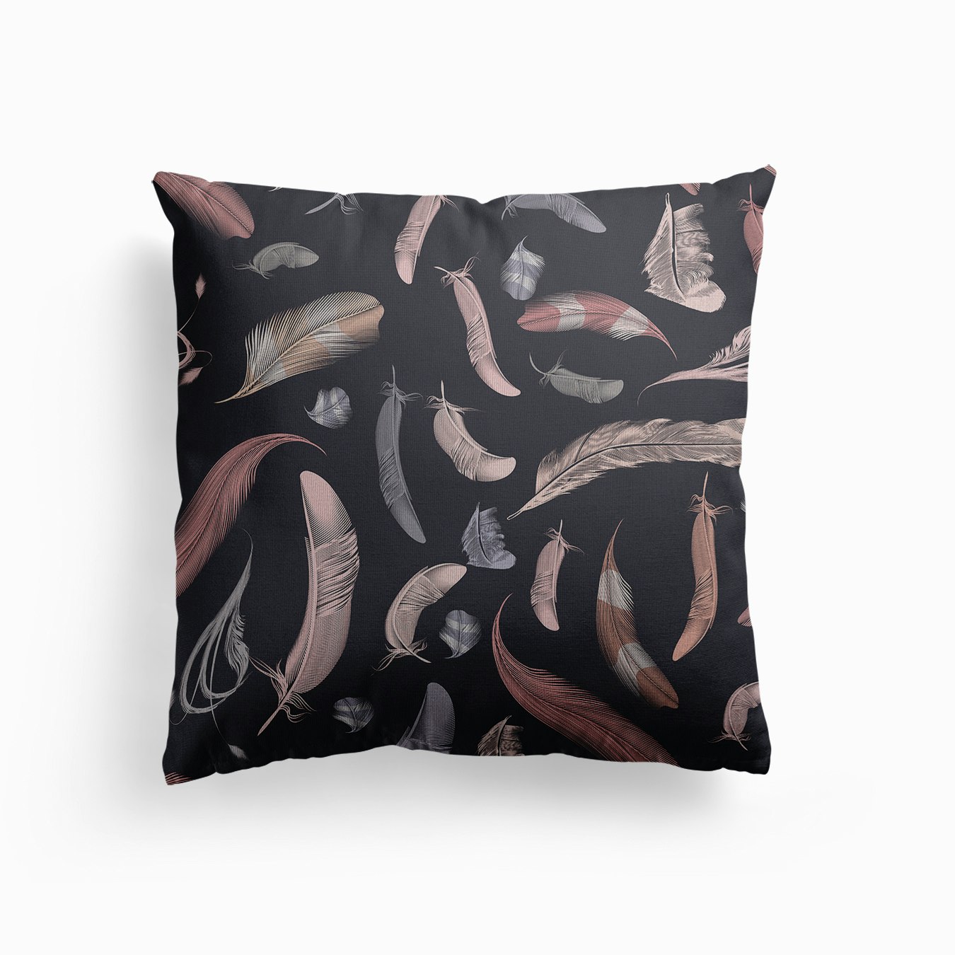 Pastel Feathers Canvas Cushion by Andrea Haase - Fy