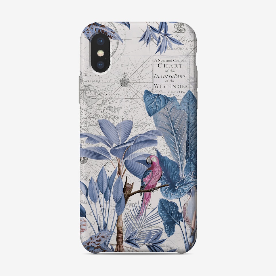 Exotic Birds Journey Blue Canvas Cushion by Andrea Haase - Fy