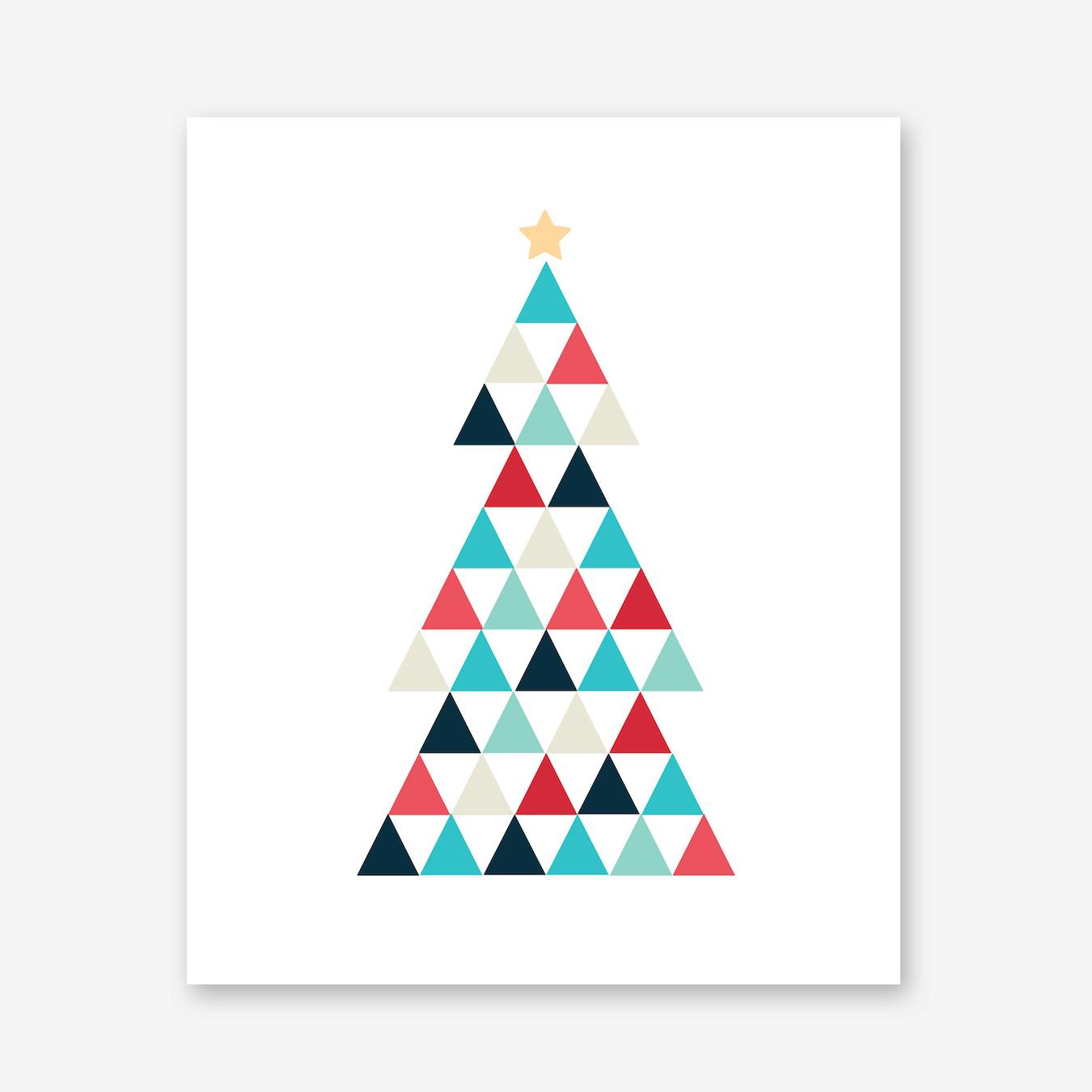 Christmas Tree in Pastel Art Print by Digital Keke - Fy