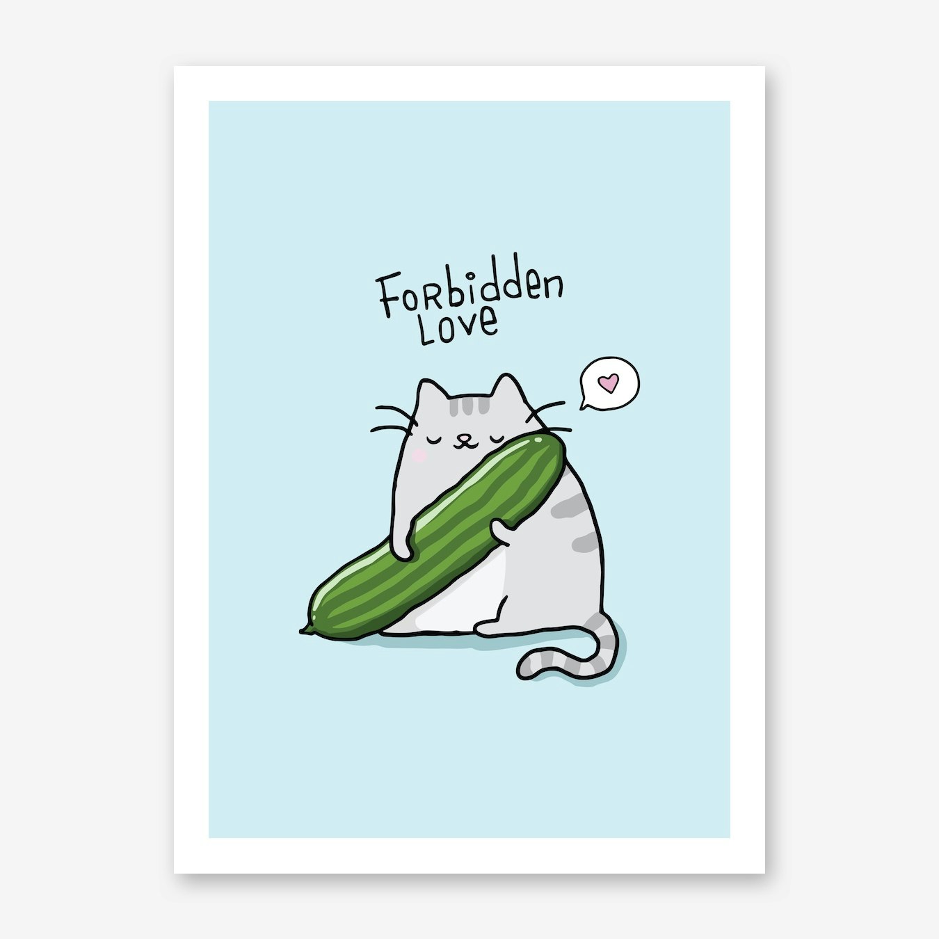 Cat Cucumber Art Print By Ledieg Fy