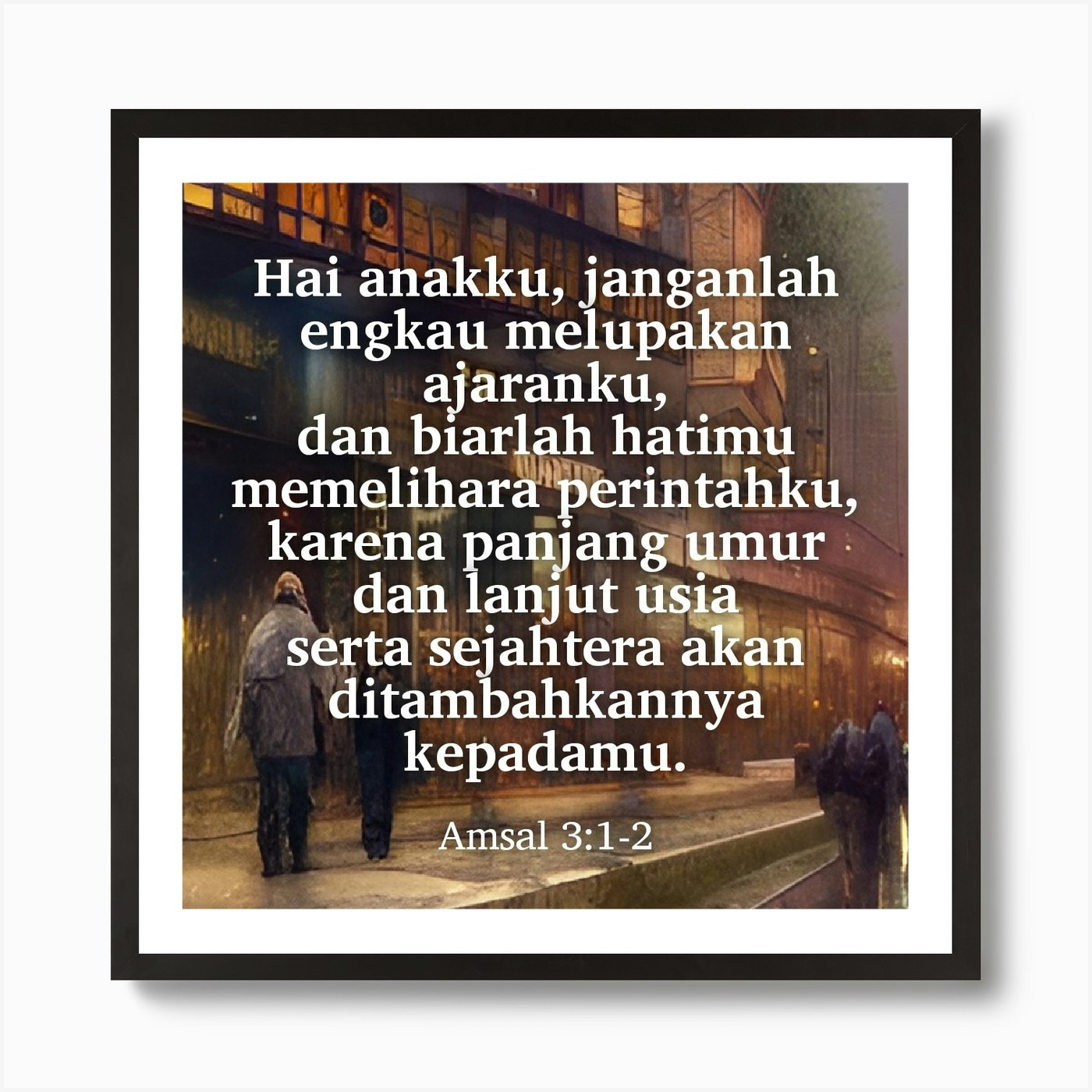 Amsal 3 1 2 Art Print by Cloudsky22 - Fy