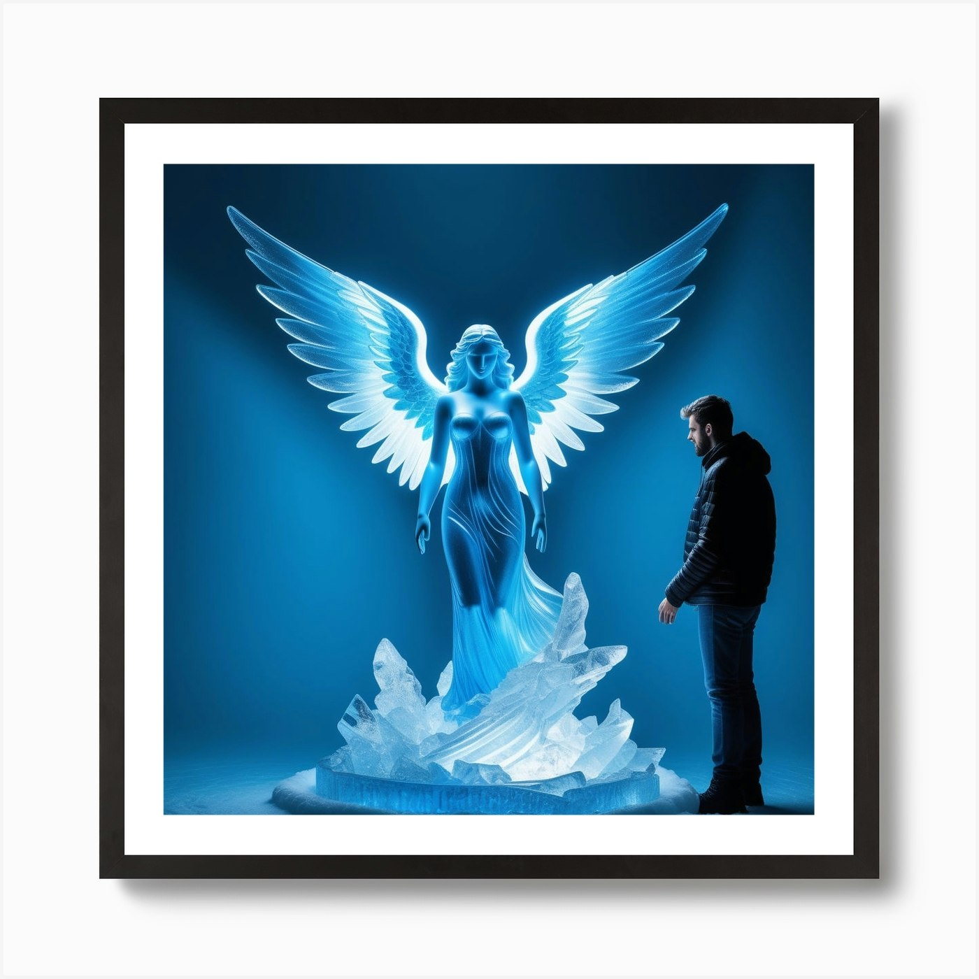Angel Ice Sculpture Art Print By Artfulexplorer Fy