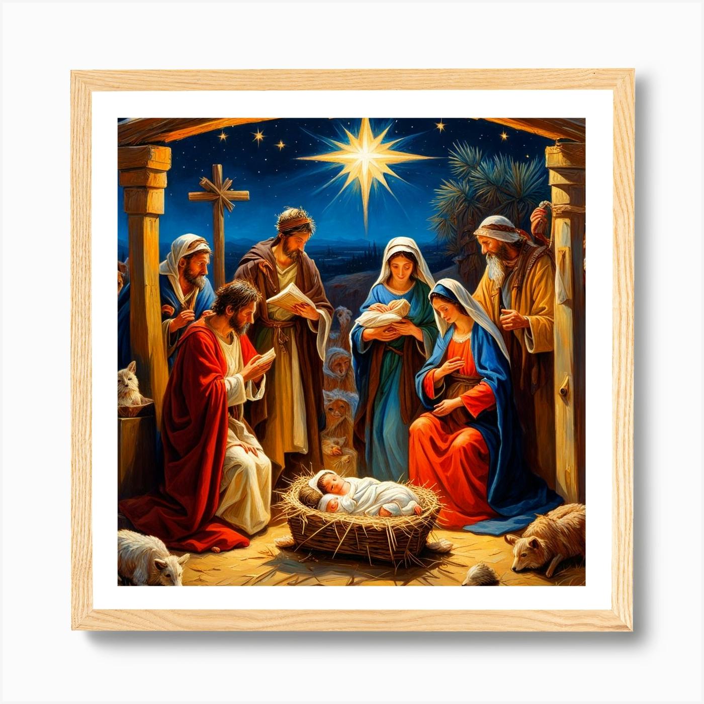 Nativity scene painting store