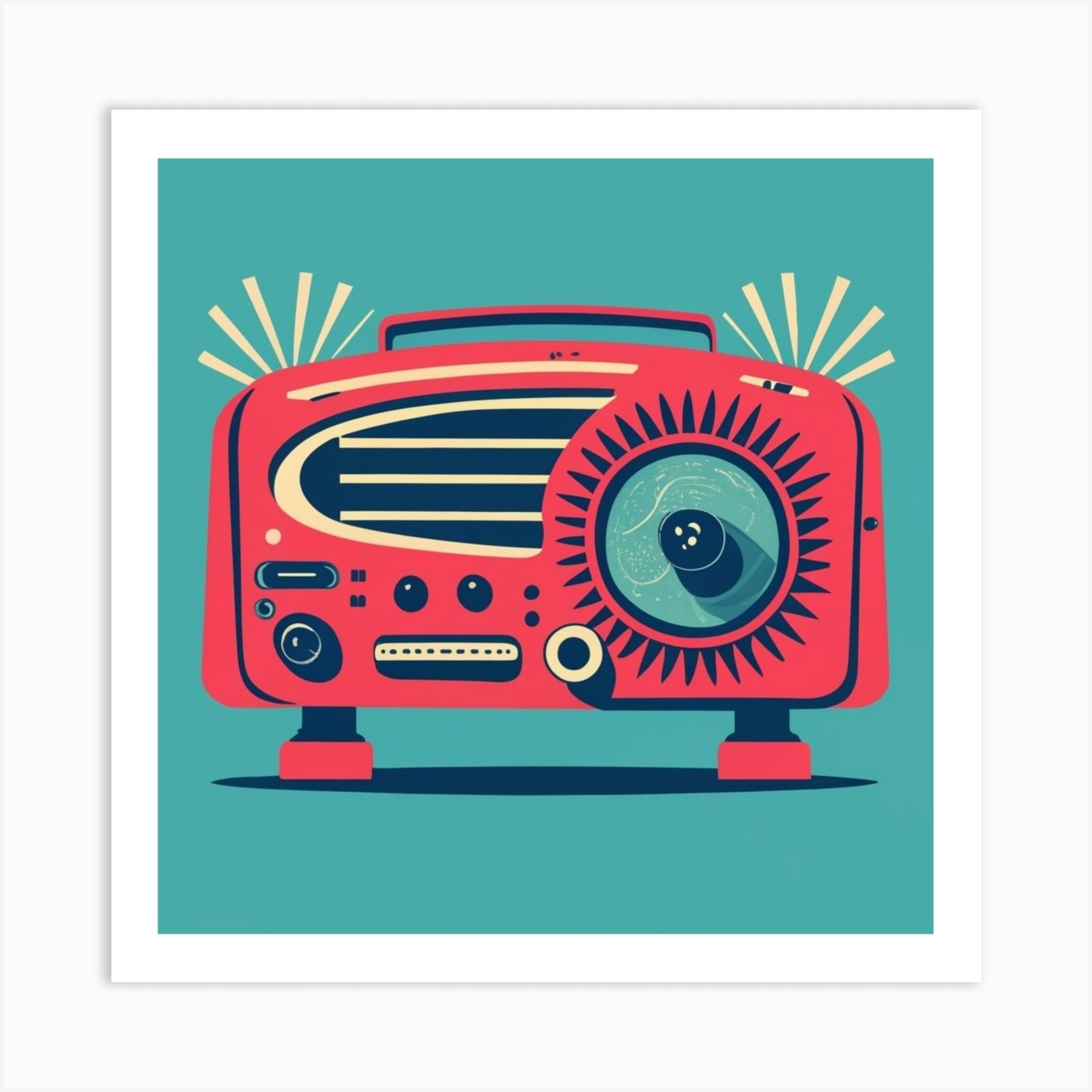 Radio Vintage Retro Art Print by Salmanaz - Fy Radio Vintage Retro Art Print by Salmanaz - Fy