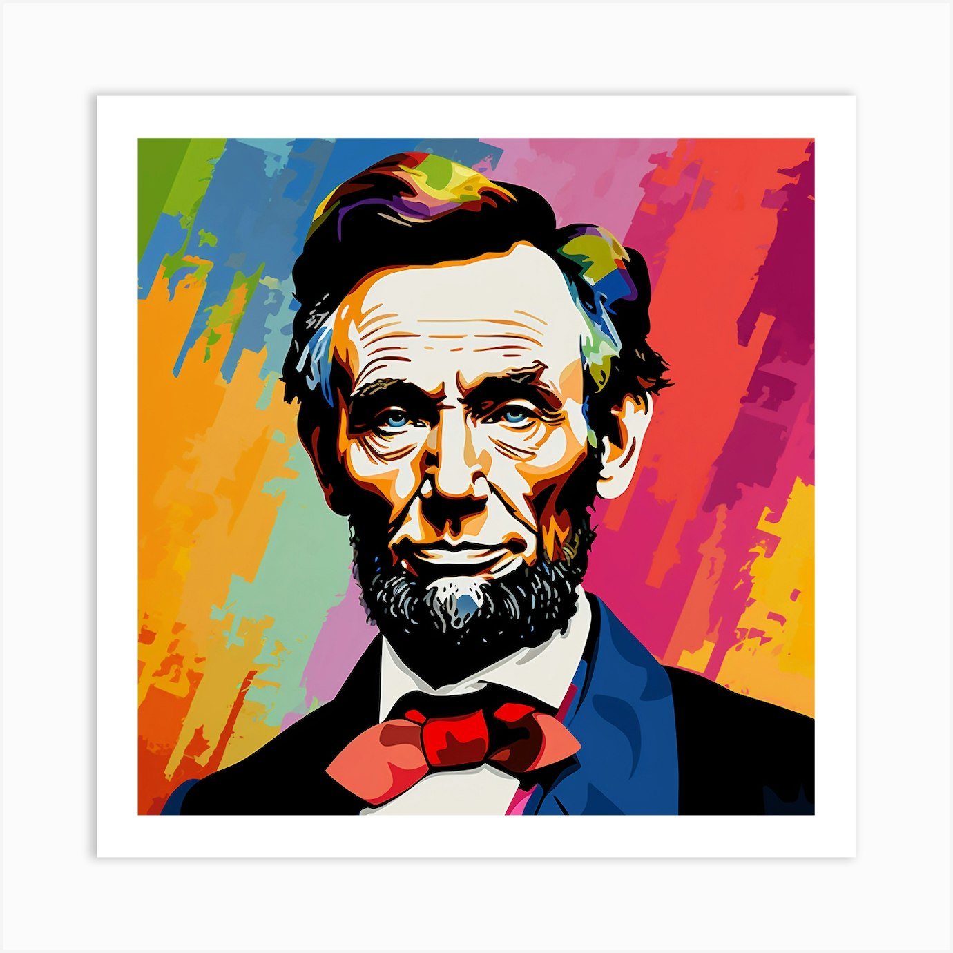 Abraham Lincoln Pop Art Art Print by Edwards Designs - Fy Abraham Lincoln Pop Art Art Print by Edwards Designs - Fy