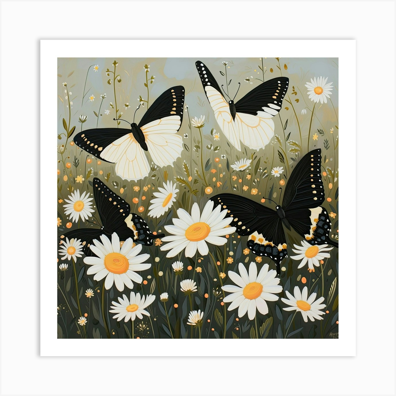 Butterflies Fairycore Painting 4 Art Print by All Things Fairy - Fy