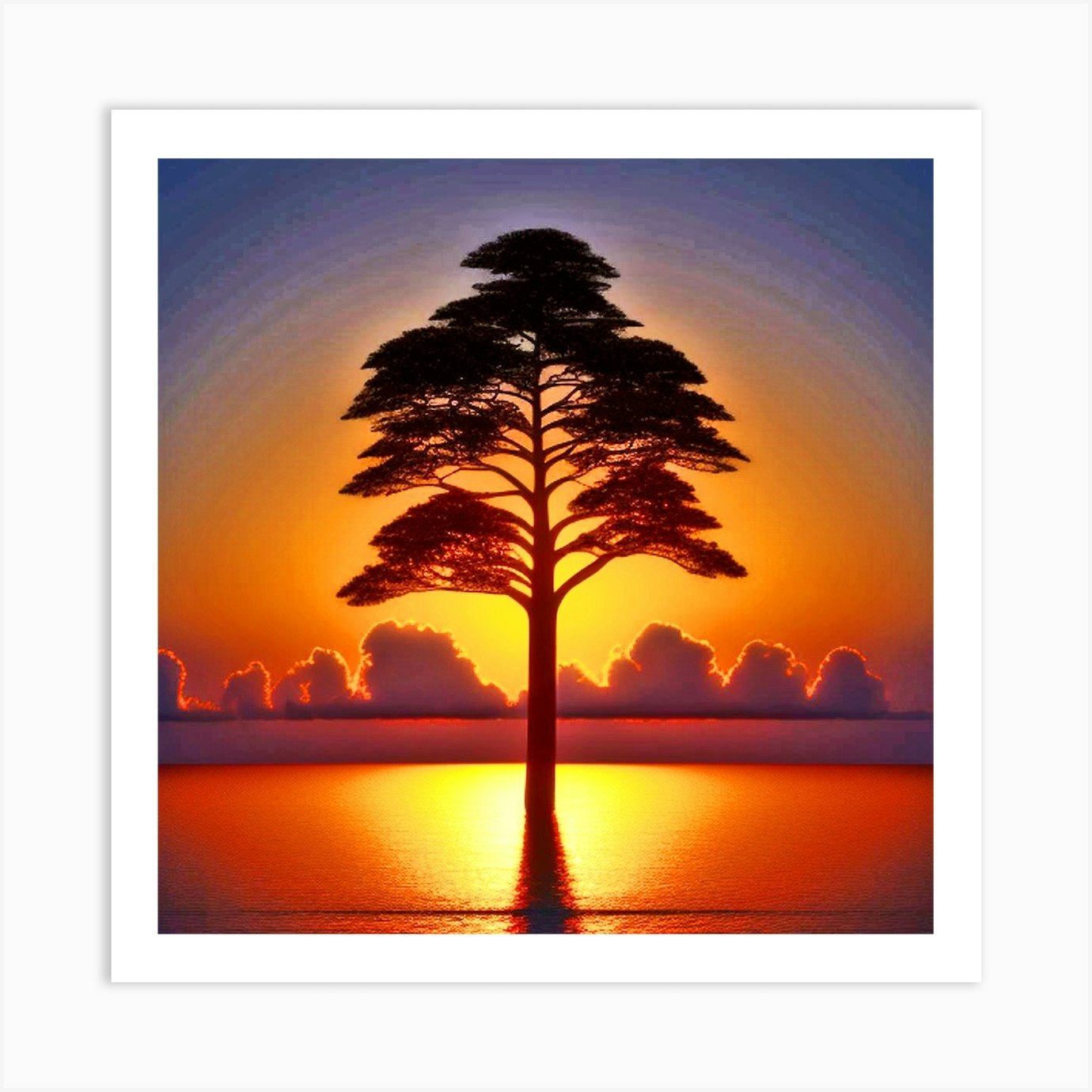 Sunset Tree 9 Art Print by MdsArts - Fy