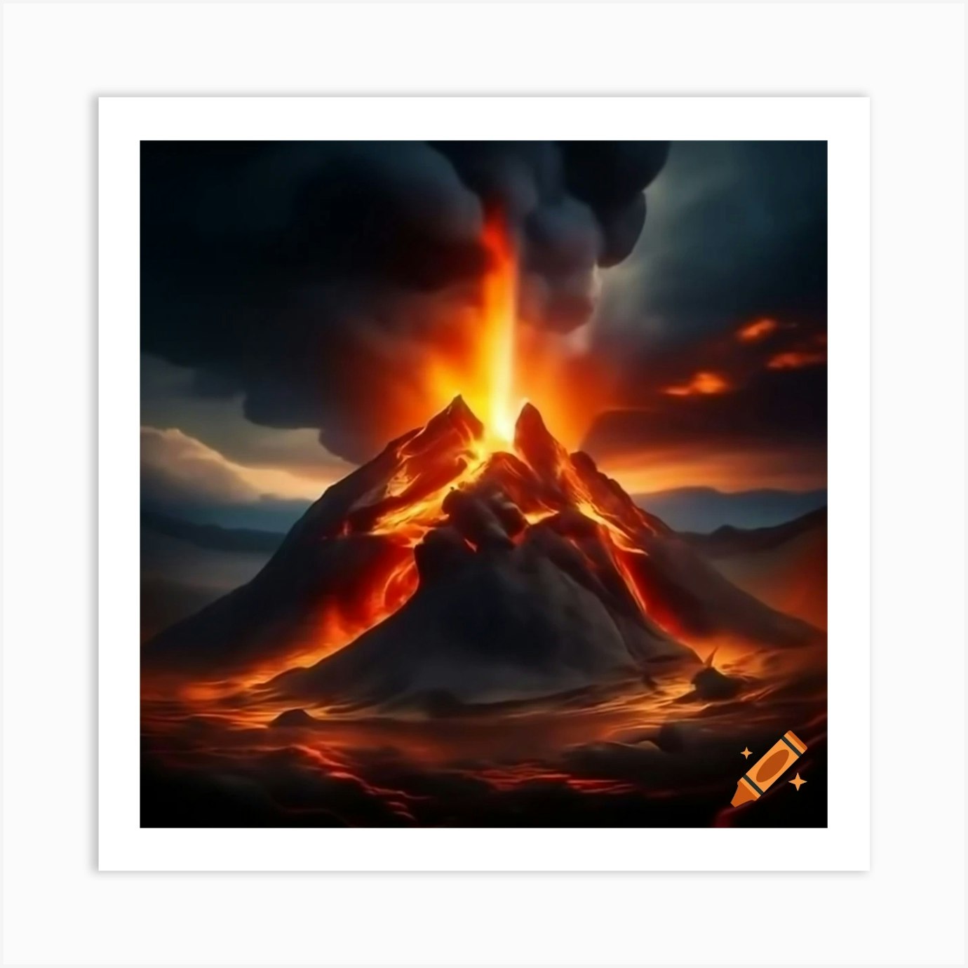 Volcano Eruption Art Print by blush - Fy