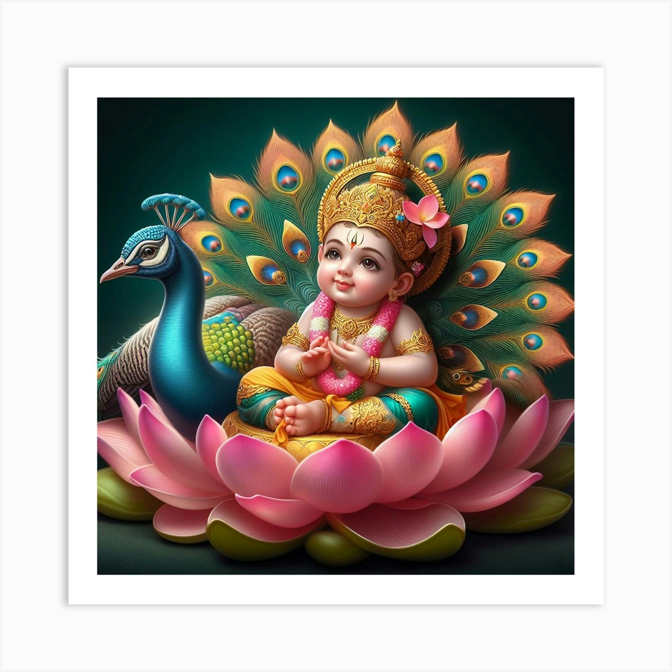 Bala Murugan Art Print by The Divine Shop by Tharani Jaiprakash - Fy
