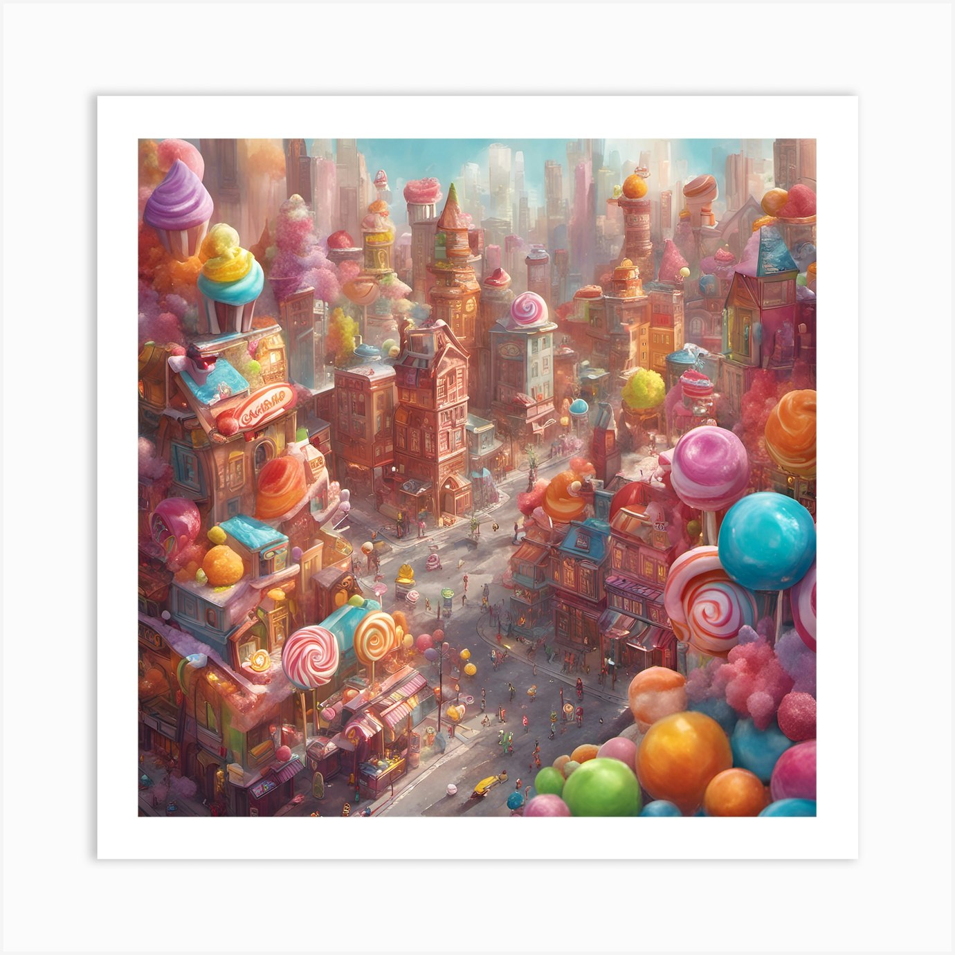 Colorful City Art Print By Valuja Fy