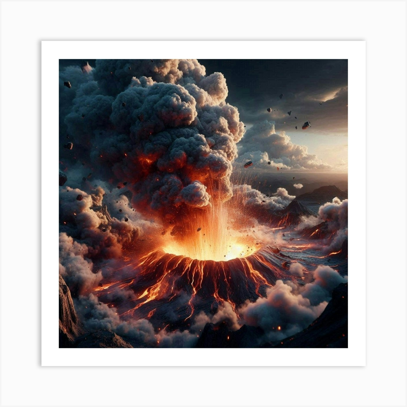 Volcano Eruption Art Print by Gold Dove Arts - Fy