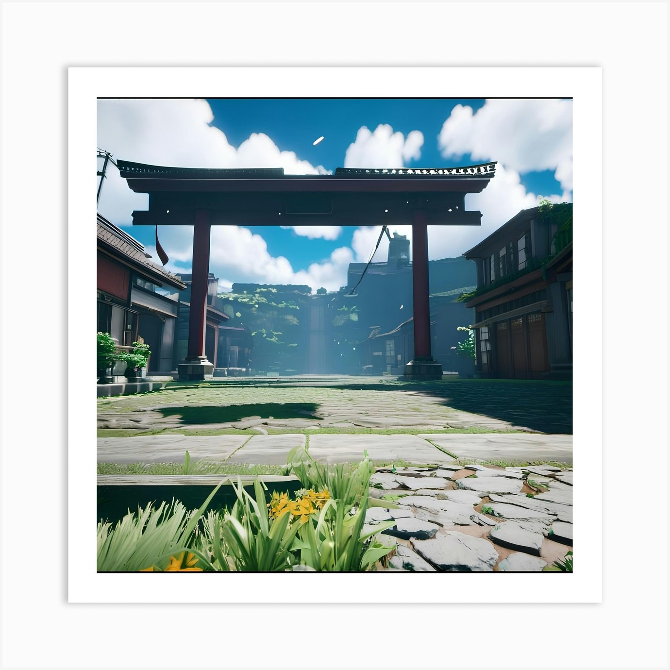 Asian Village 1 Art Print by Genky - Fy