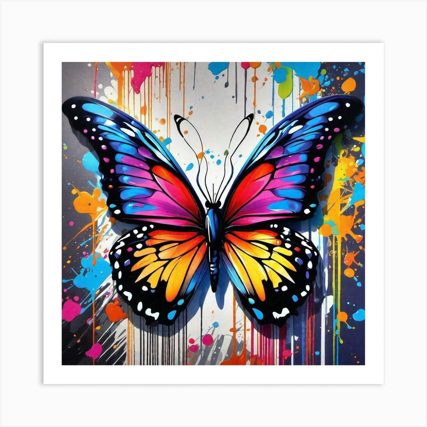 Butterfly wall painting store