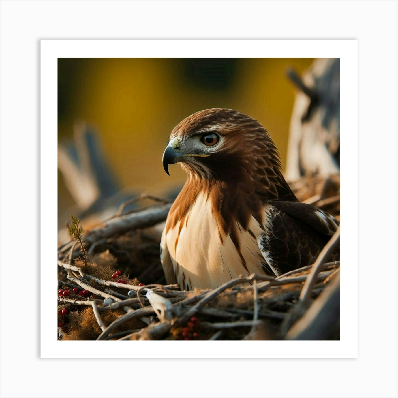 Red-Tailed Hawk Art Print by The nature shop - Fy