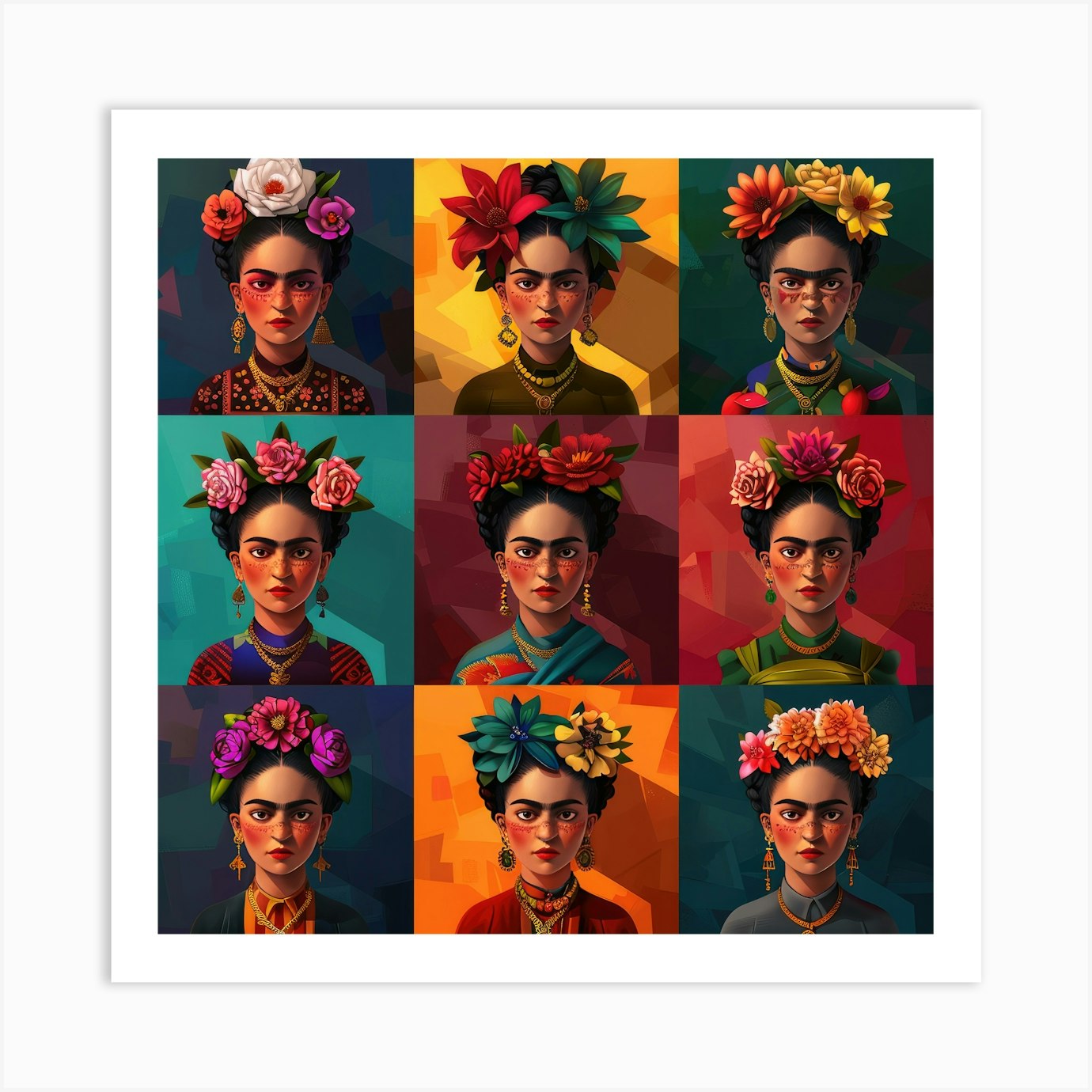 Aspects of Frida Kahlo in Avatars 1 Art Print by David Miller - Fy