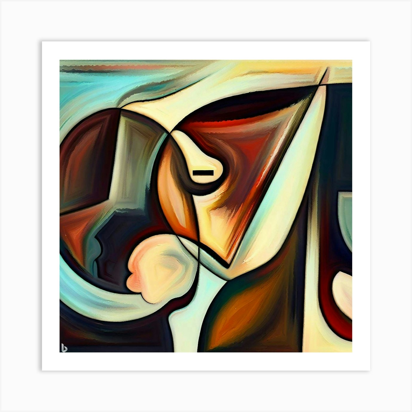 Butting Heads Art Print by Artwork International - Fy