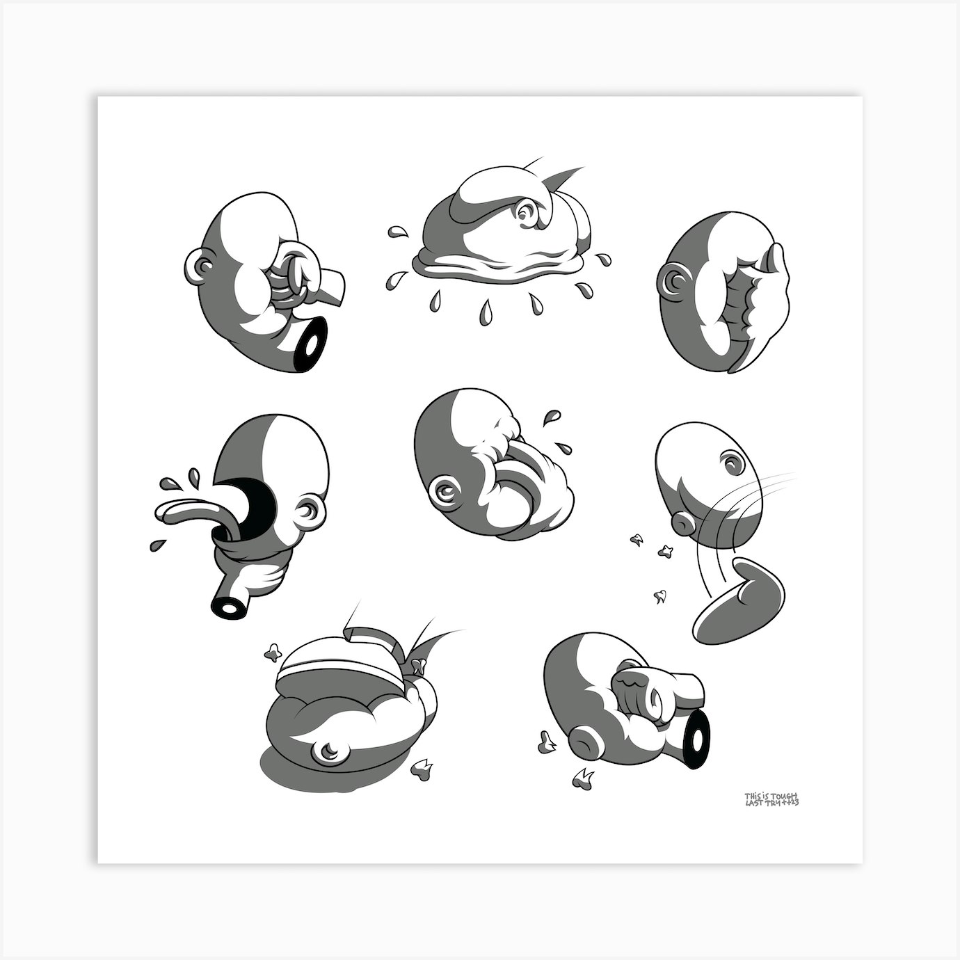 Heads Art Print by This Is Tough Last Try - Fy