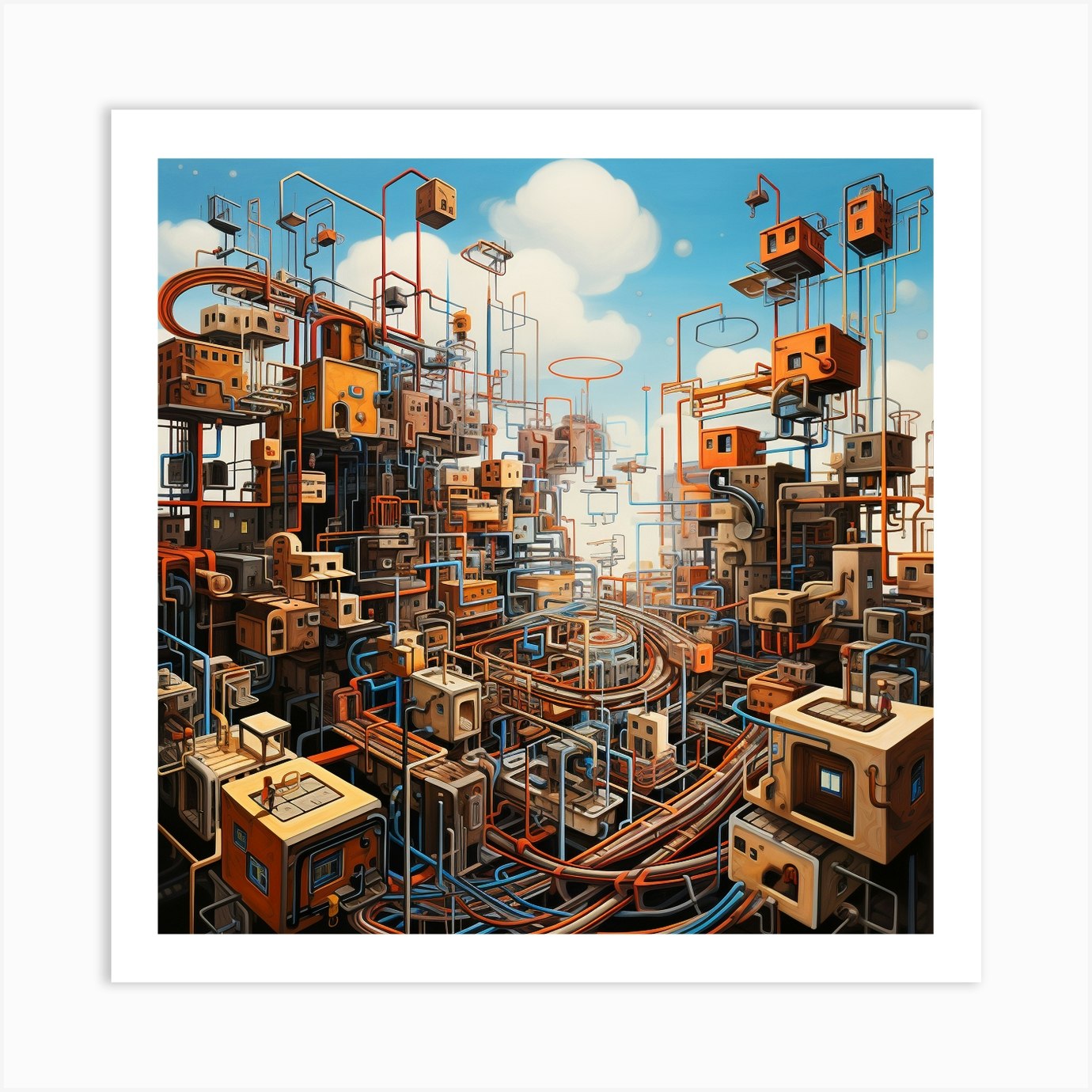 Simplify Complexity Art Print by VictorAiArt - Fy