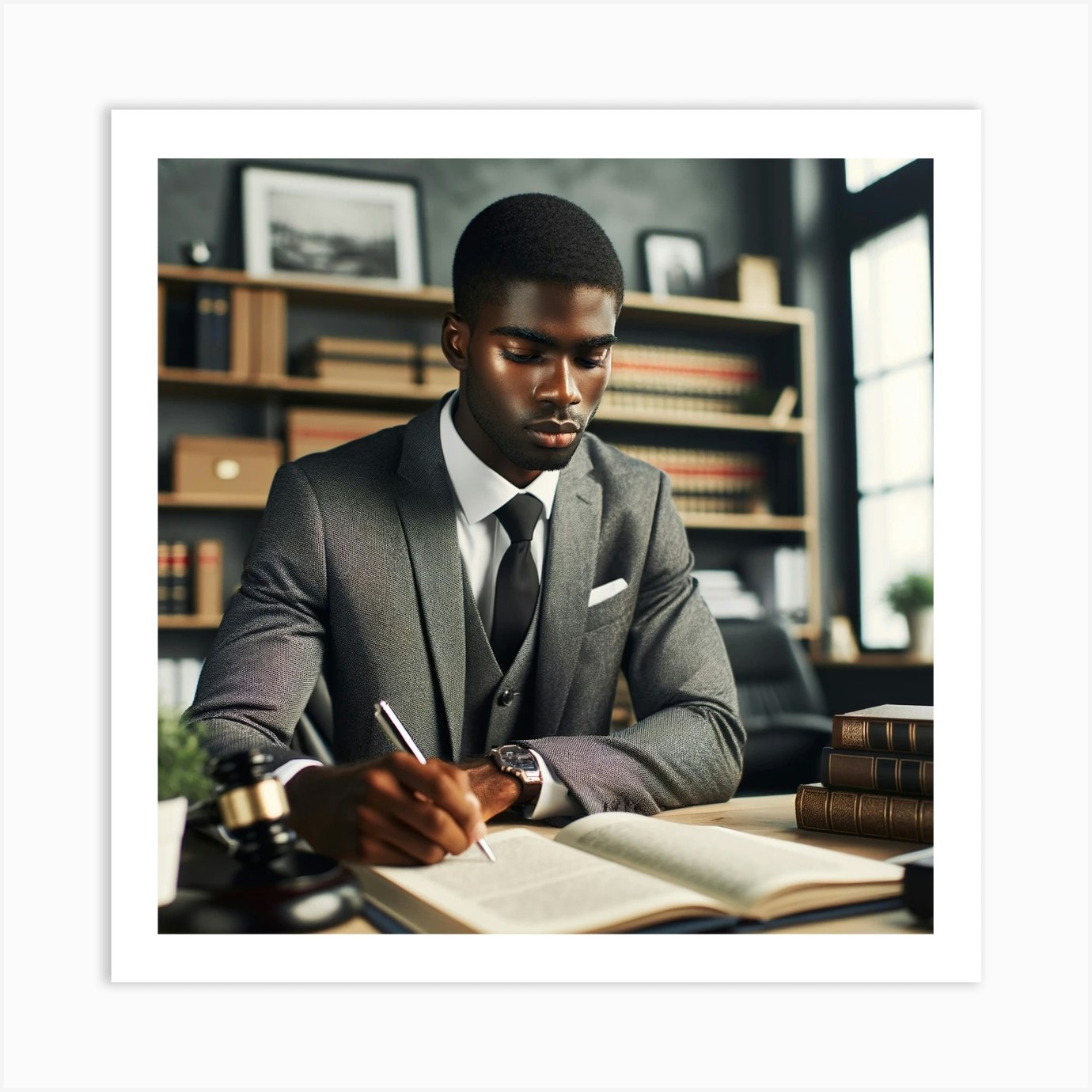 "Esquire" Art Print by R.J. Atkins - Fy