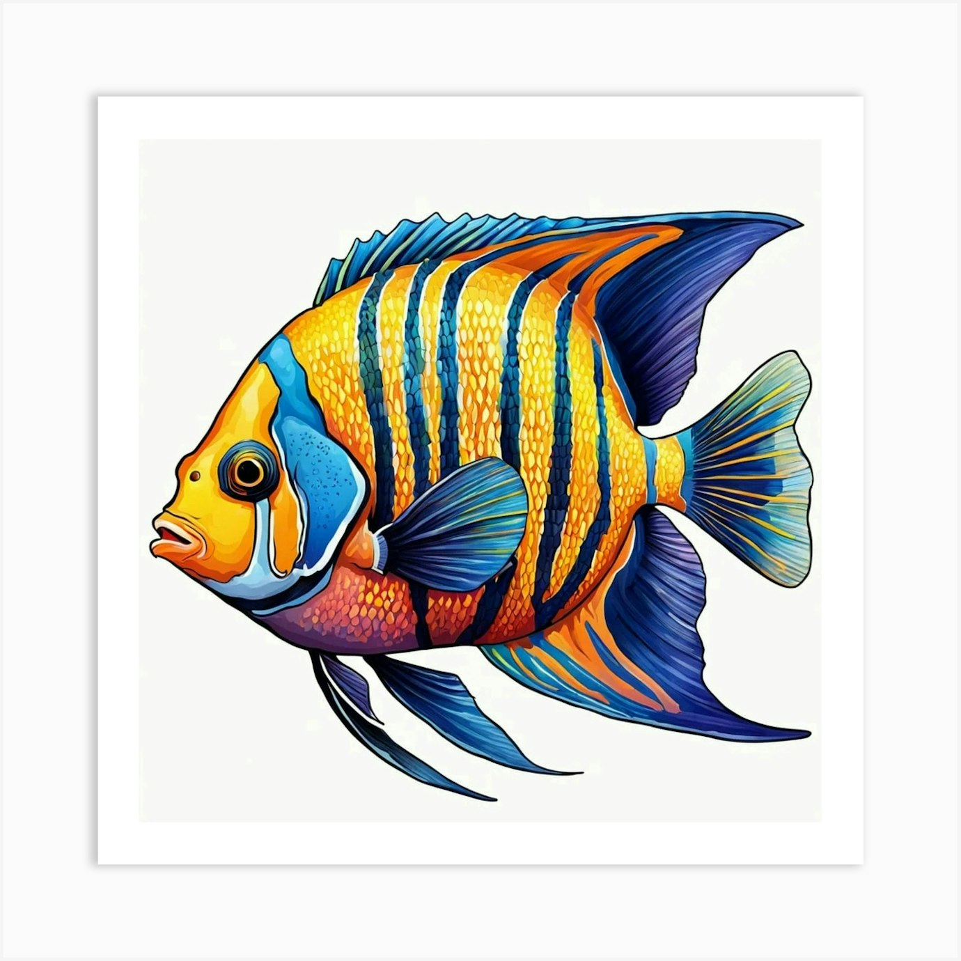 Angelfish Art Print by dr_kba - Fy