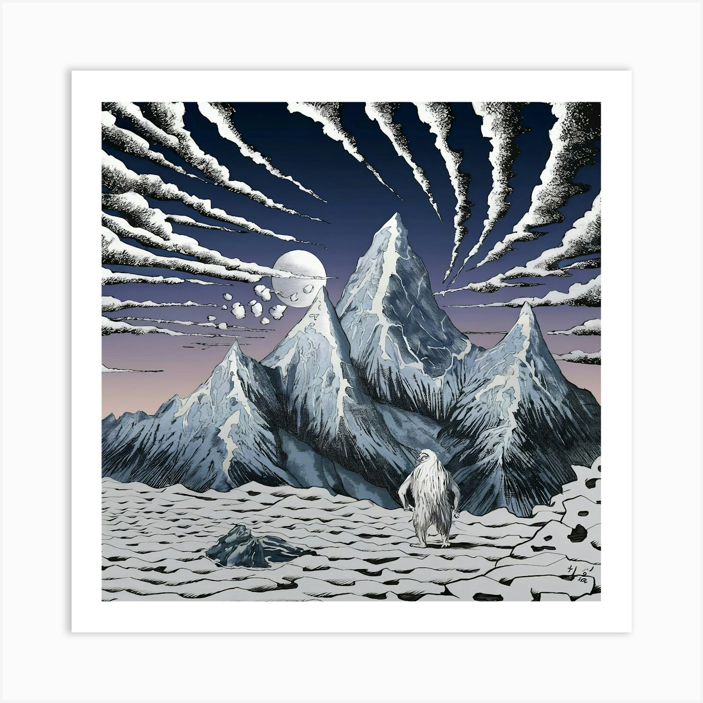 Yeti S Odyssey – Exploring The Himalayas Art Print by Opita Pixel Gallery - Fy