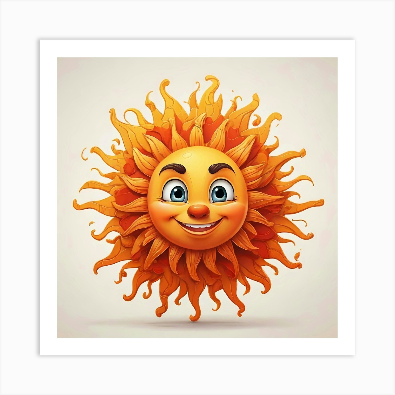 Cartoon Sun 1 Art Print by AFKAR - Fy