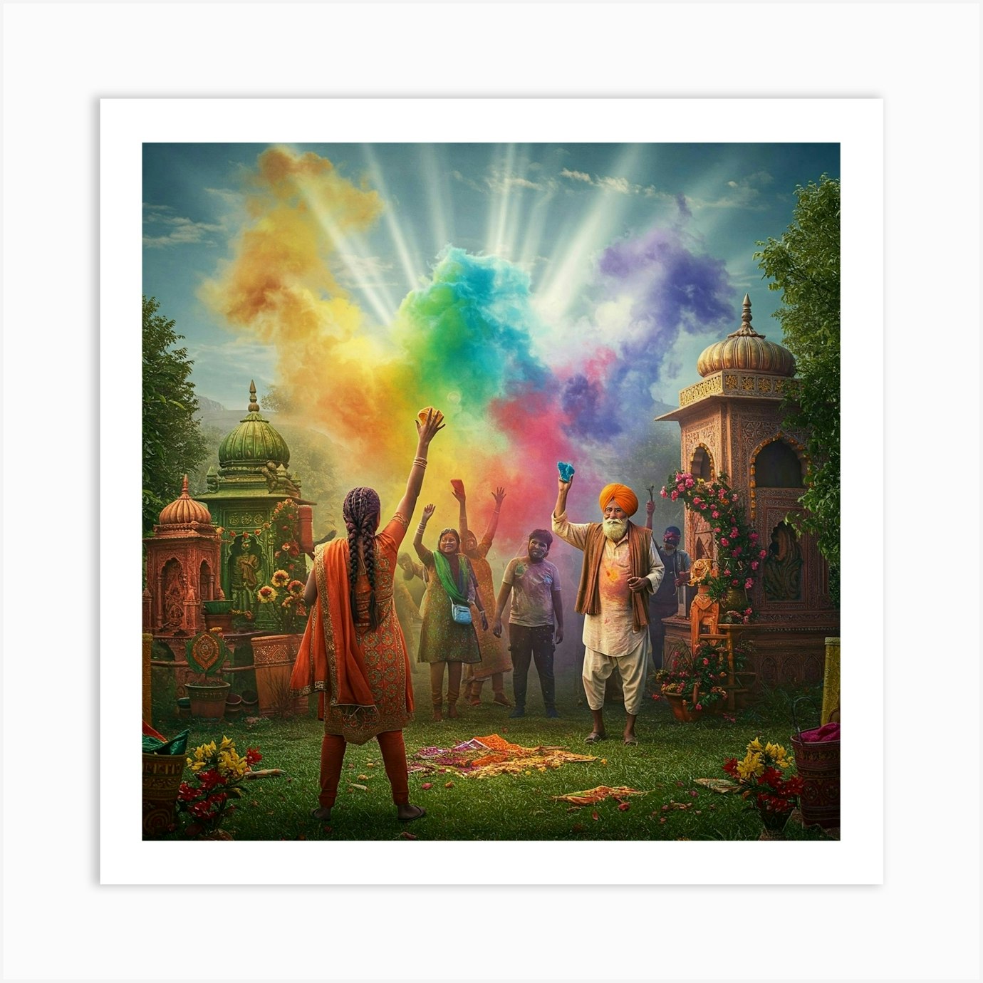 Holi fastival Art Print by Kashifkhan - Fy
