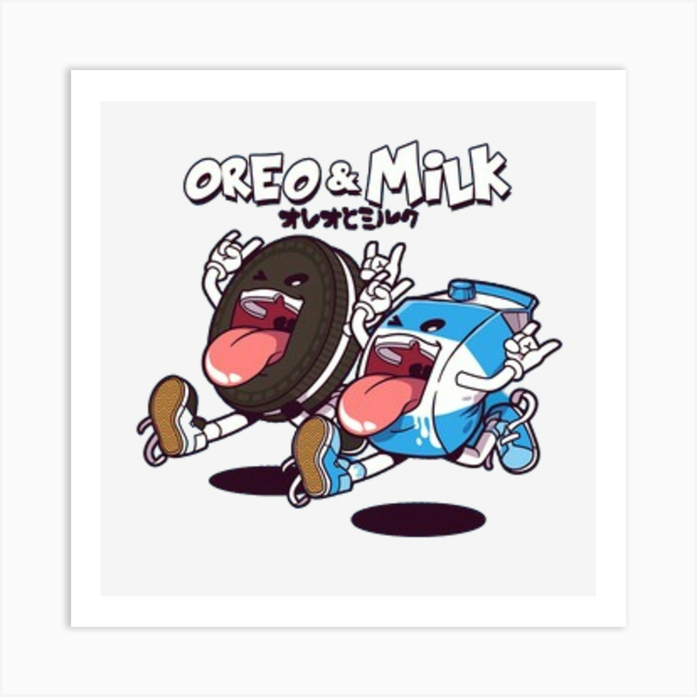 Oreo And Milk Art Print by SintaAndiniArt - Fy