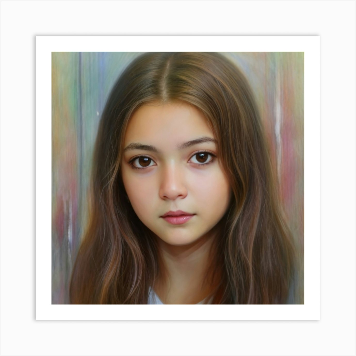 Portrait Of A Girl Art Print By Balram Giri Fy
