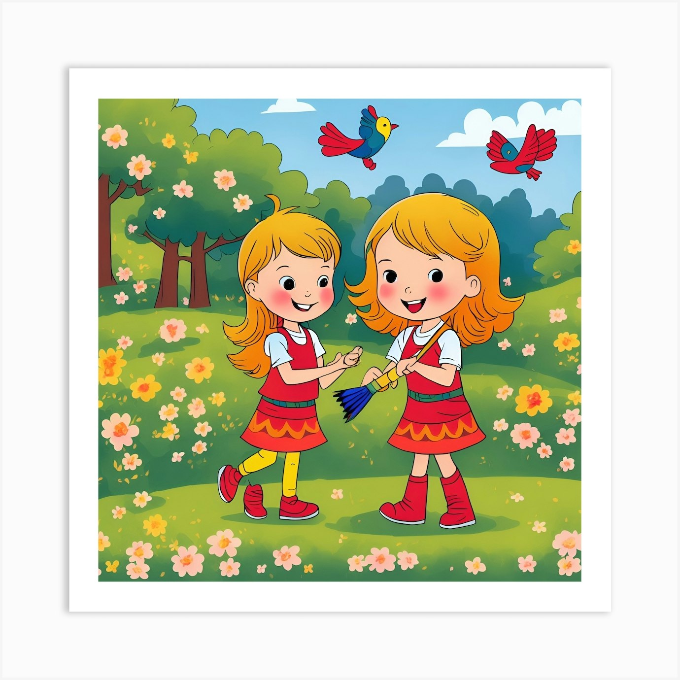 Default Forest Village Background Little Blond Girl With Smal 3 E589e167 Dc14 4547 B711 ...