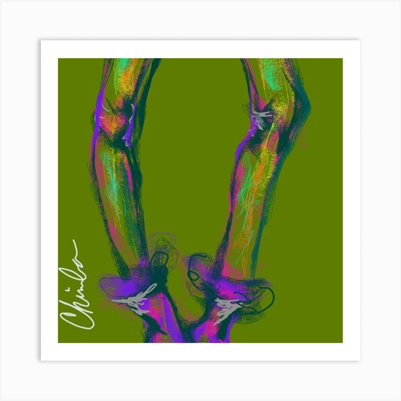 Awkward Stance Art Print by Chimba - Fy