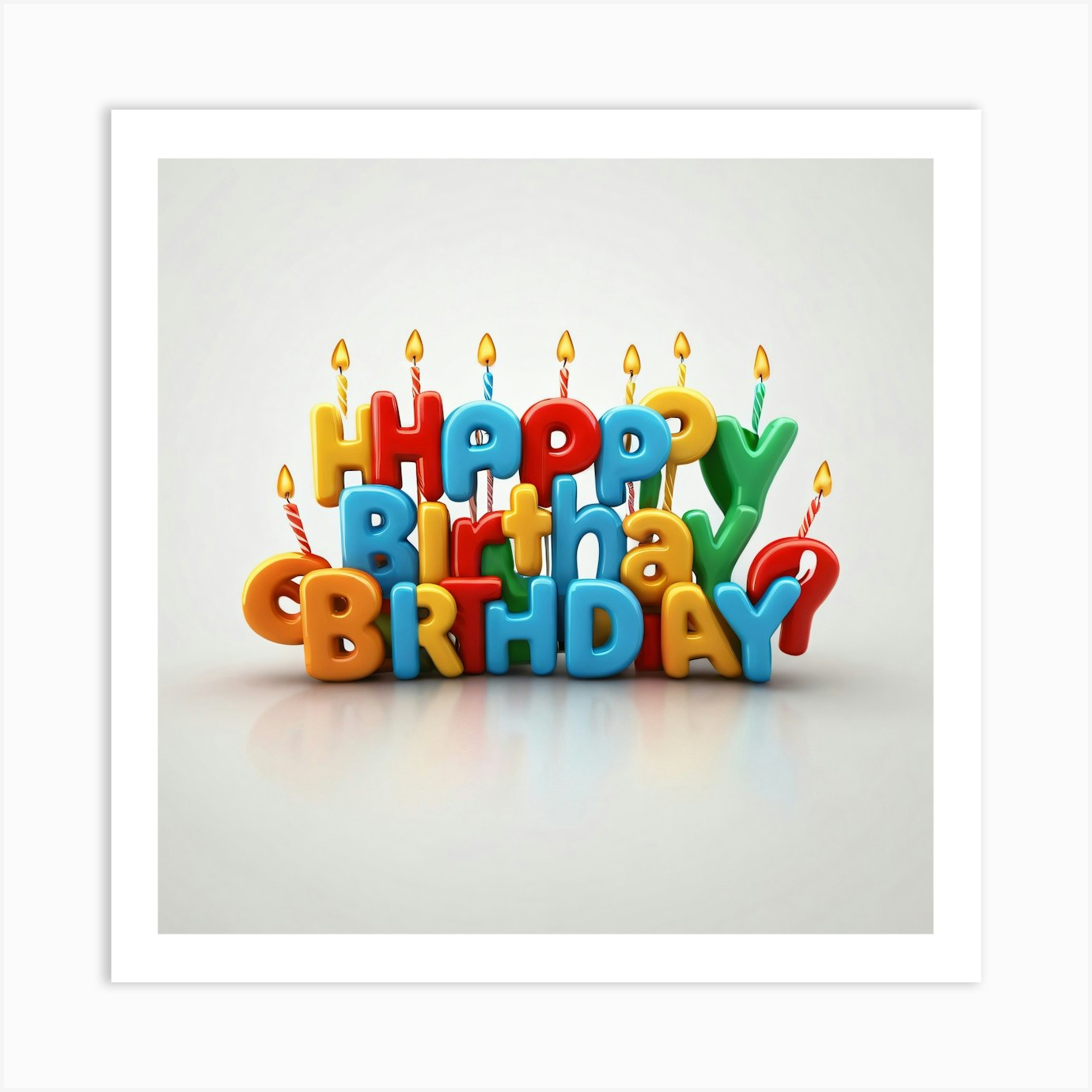 Happy Birthday 11 Art Print by Kam art - Fy