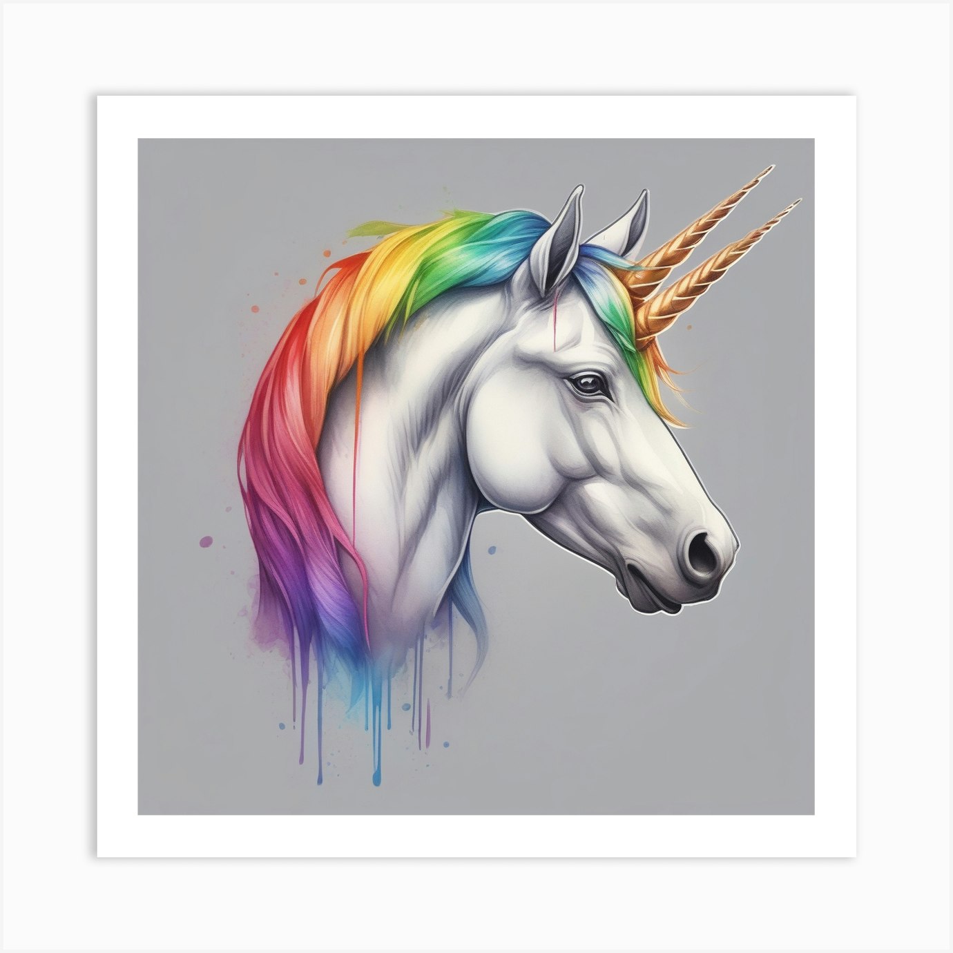 Unicorn Head Art Print by ِKOLSHY - Fy