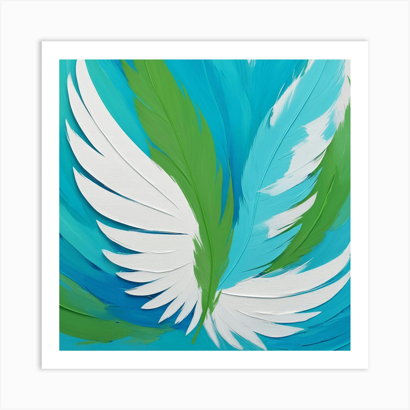 Angel Wings Abstract Painting Art Print by CUORE CELESTE - Fy