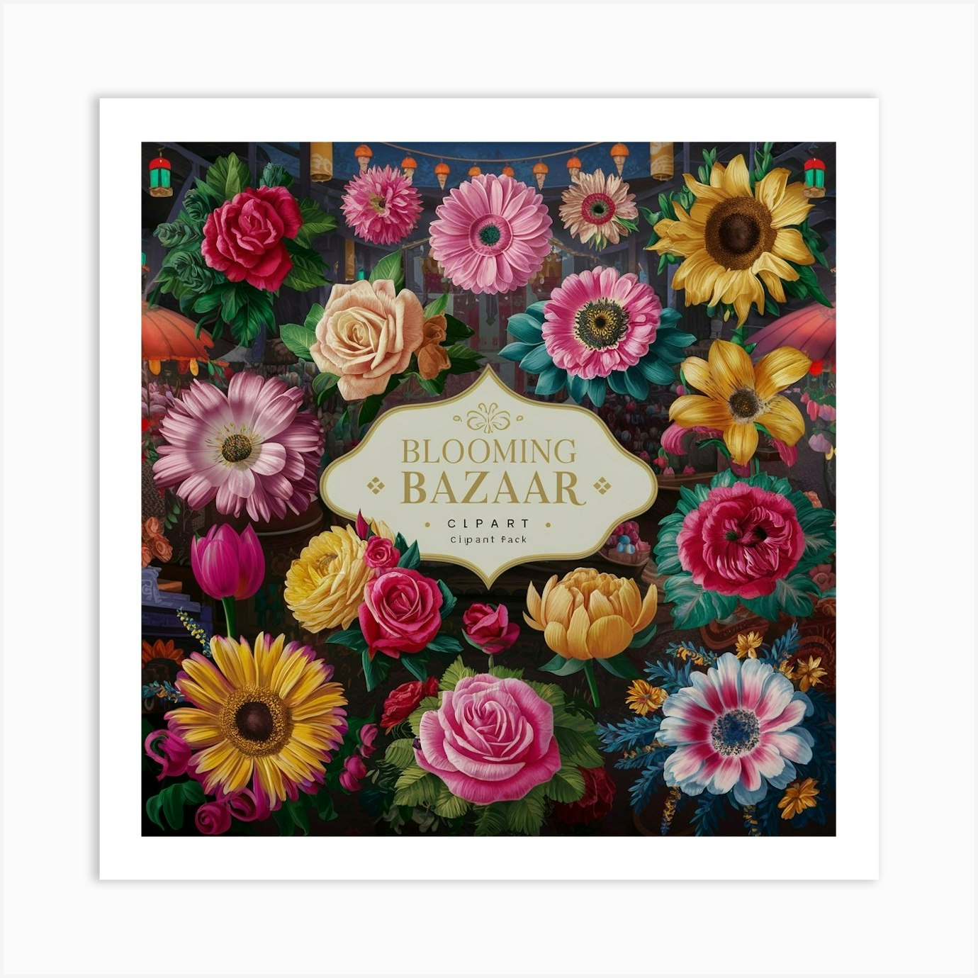 Blooming Bazaar Art Print by GRAN BACHA - Fy