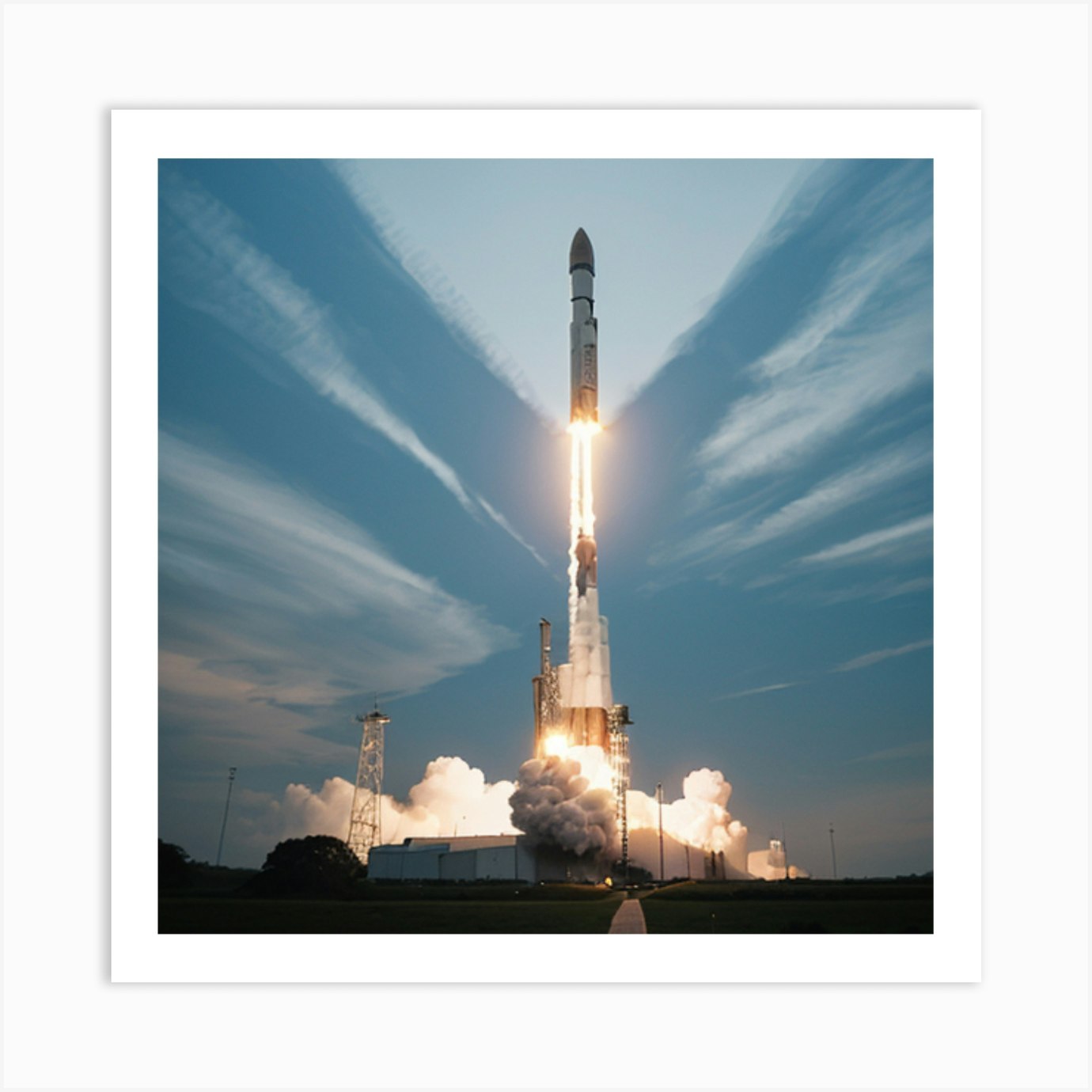 Nasa Rocket Launch Art Print by Shalzari Mar'Quise Sazr - Fy