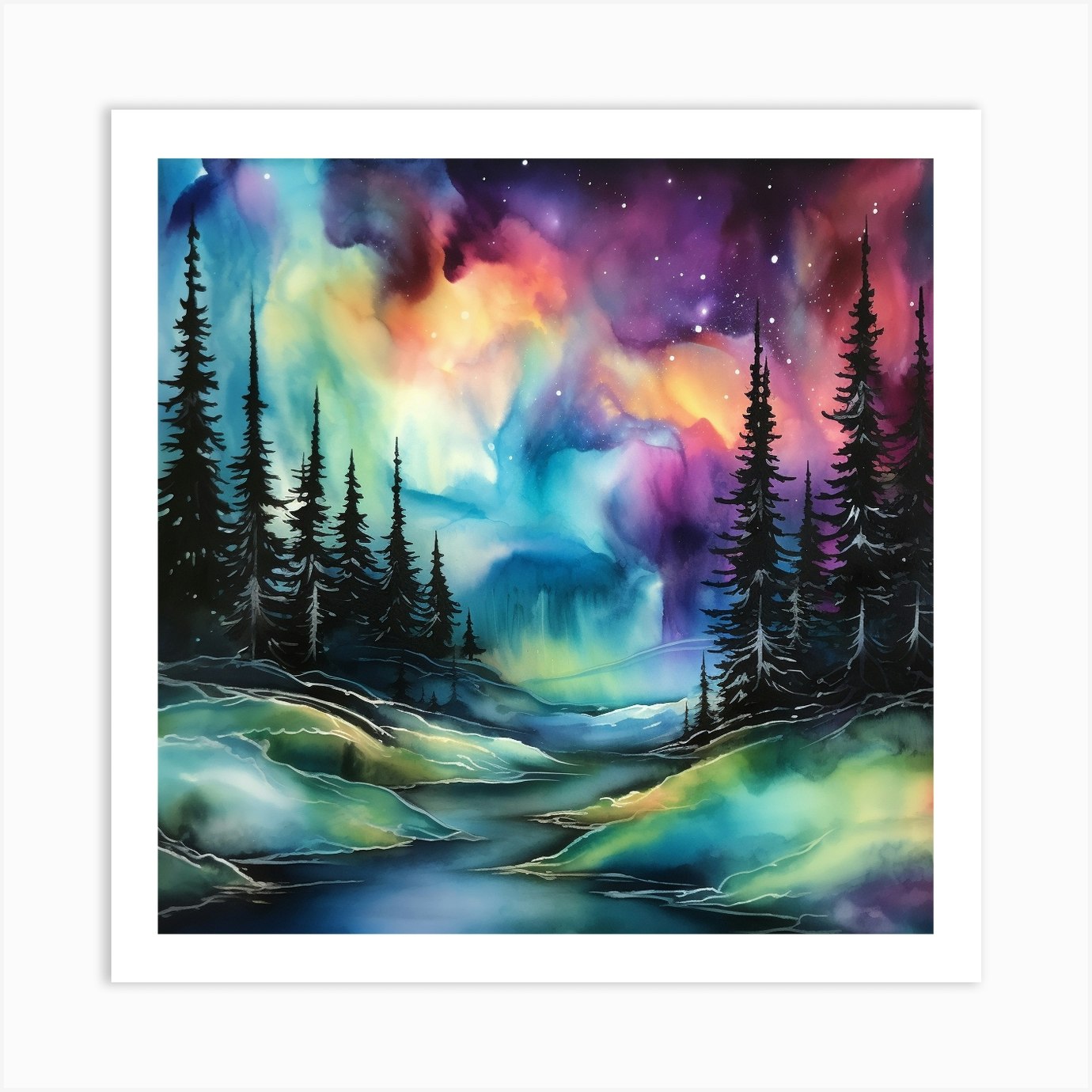 Aurora Bore Art Print by Bella Luna - Fy