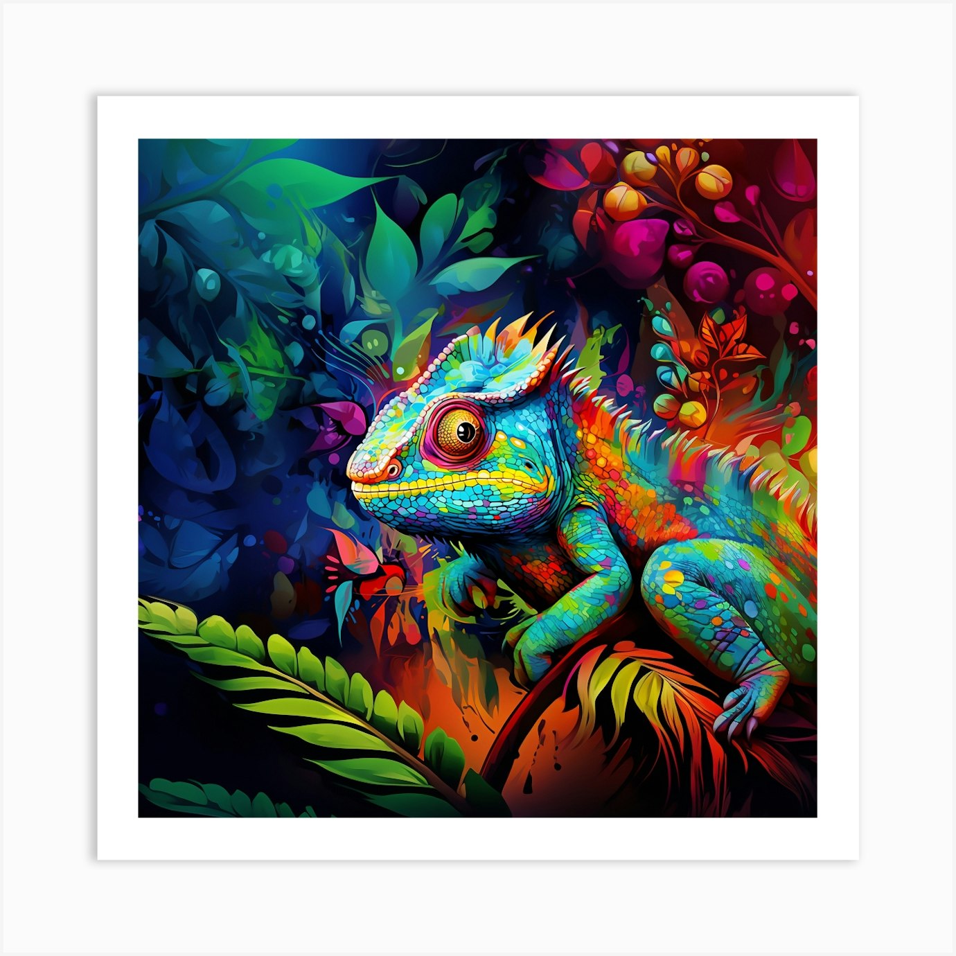 Chamelon 4 Art Print by Bella Luna - Fy