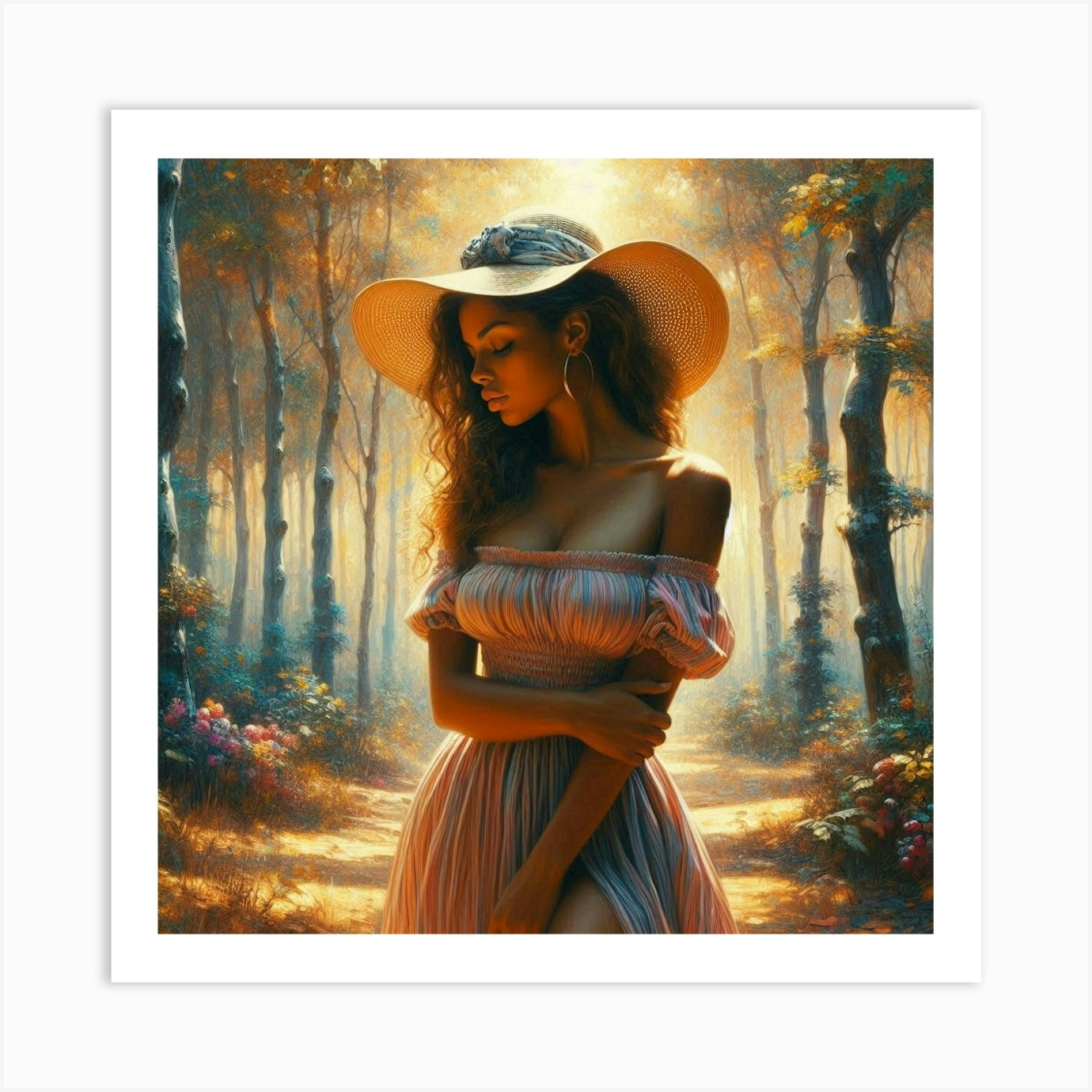 Girl In The Woods29 Art Print by Neworld - Fy