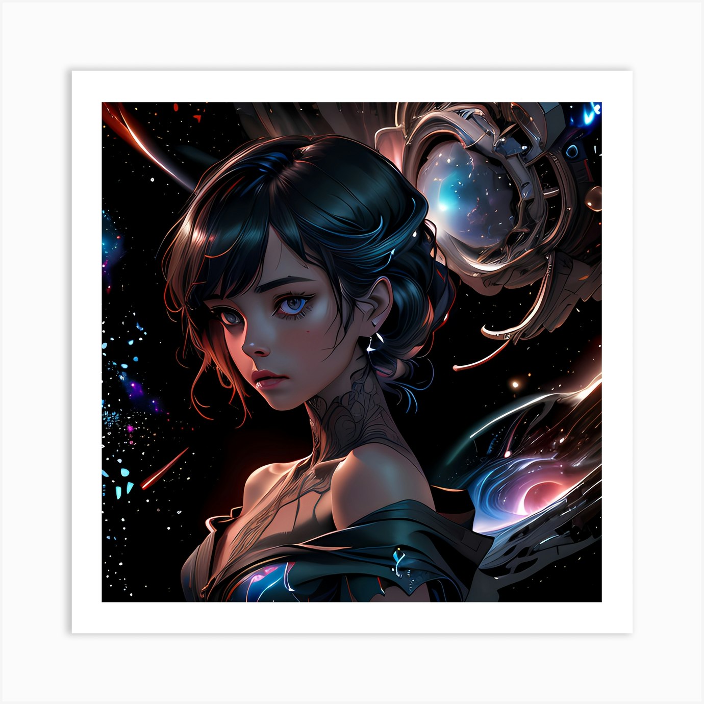 Space Girl 1 Art Print By Mrbruhaha Fy