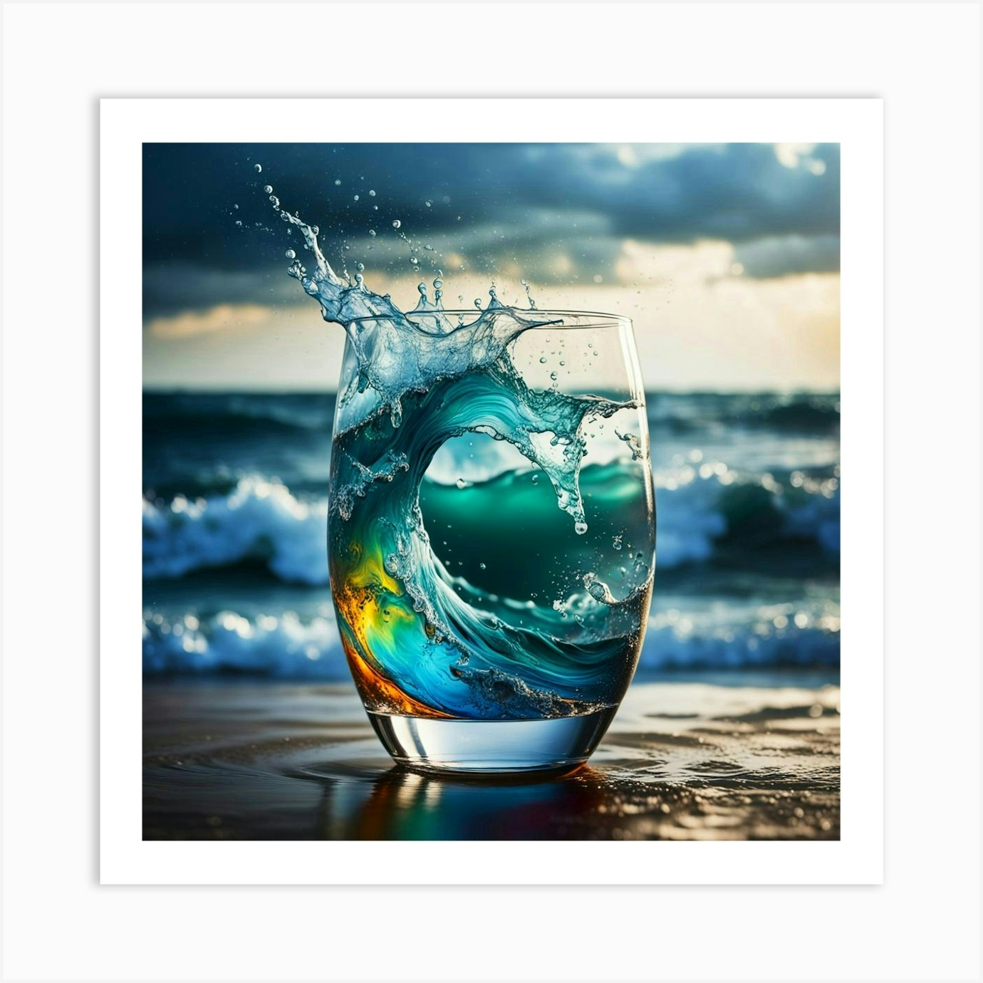 Glass Of Water Art Print by Paul Gardiner - Fy