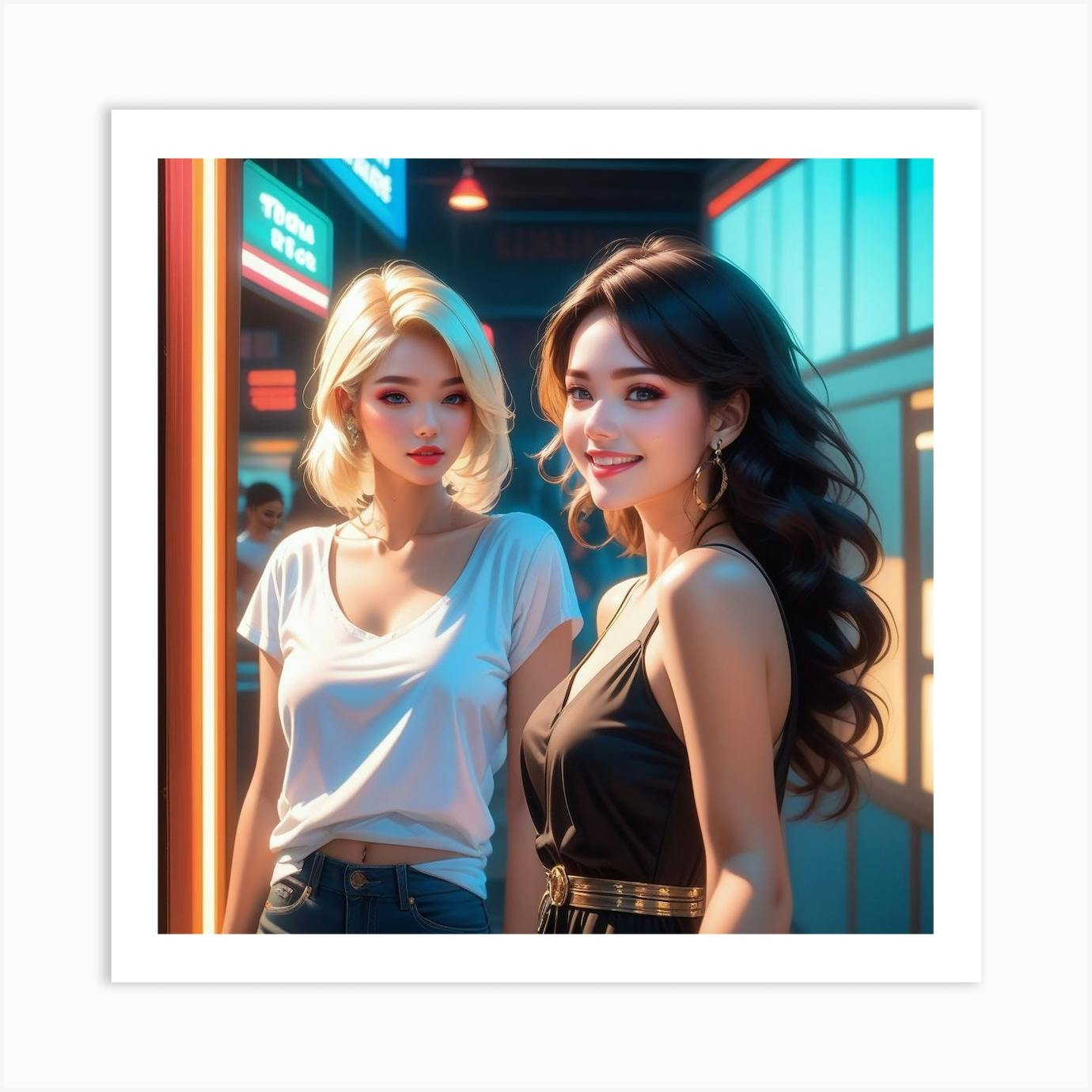 Two Asian Women Affiche