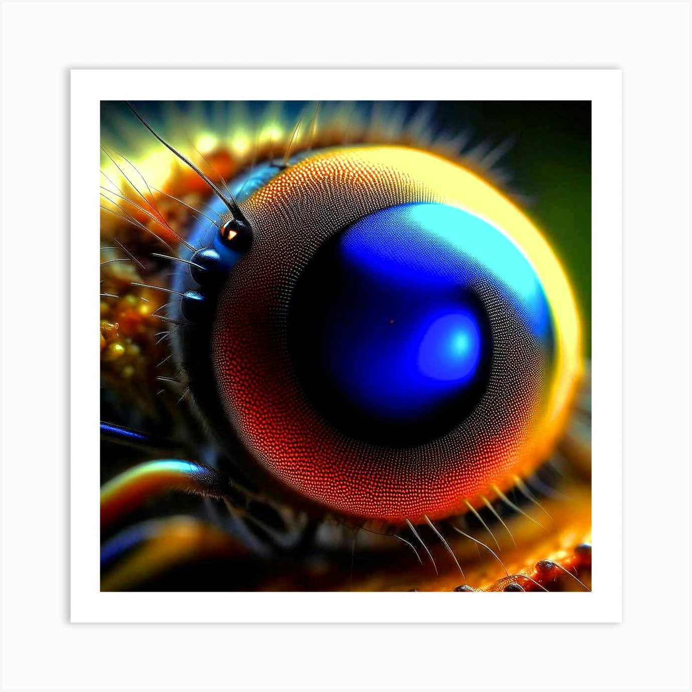 Eye Of A Fly Art Print by Genky - Fy