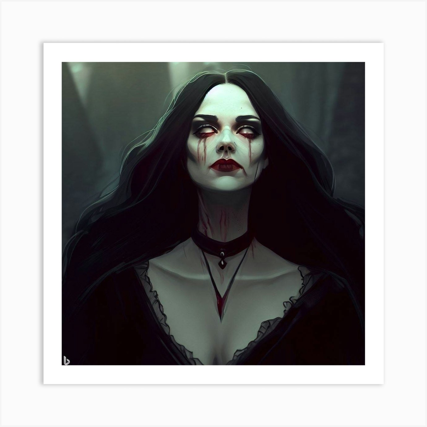 Vampire Girl Art Print By Thegoodstuff Fy