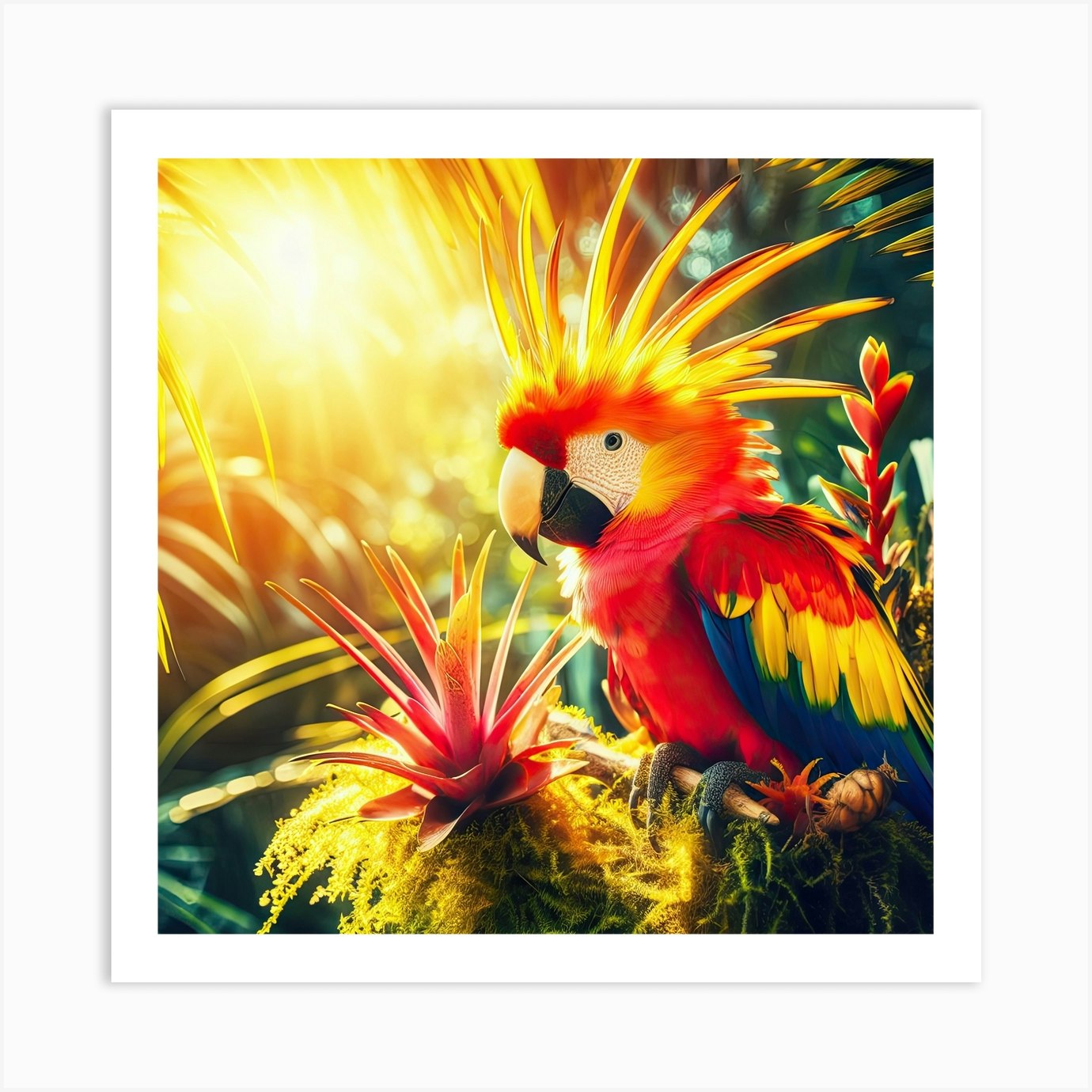 Tropical Parrot Art Print by sakirul - Fy