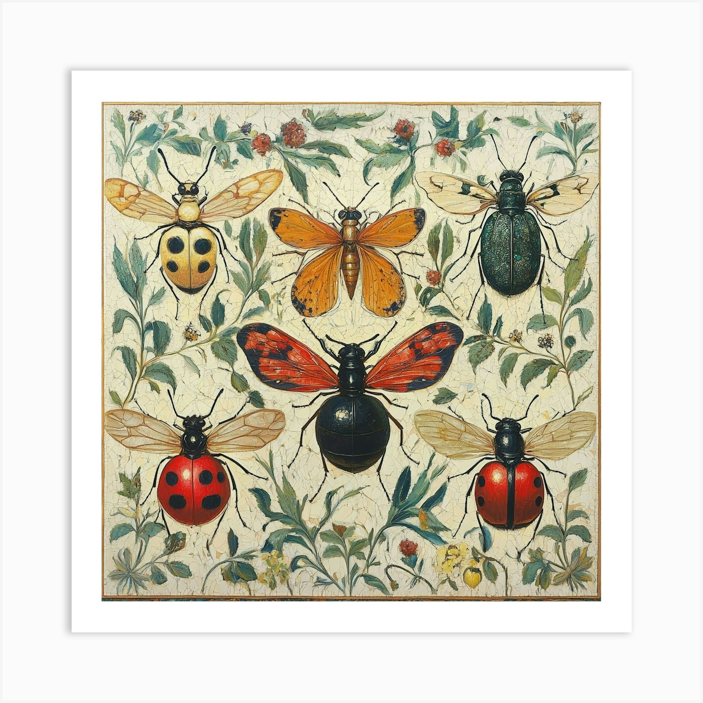 Ladybugs Art Art Print by Saiful - Fy