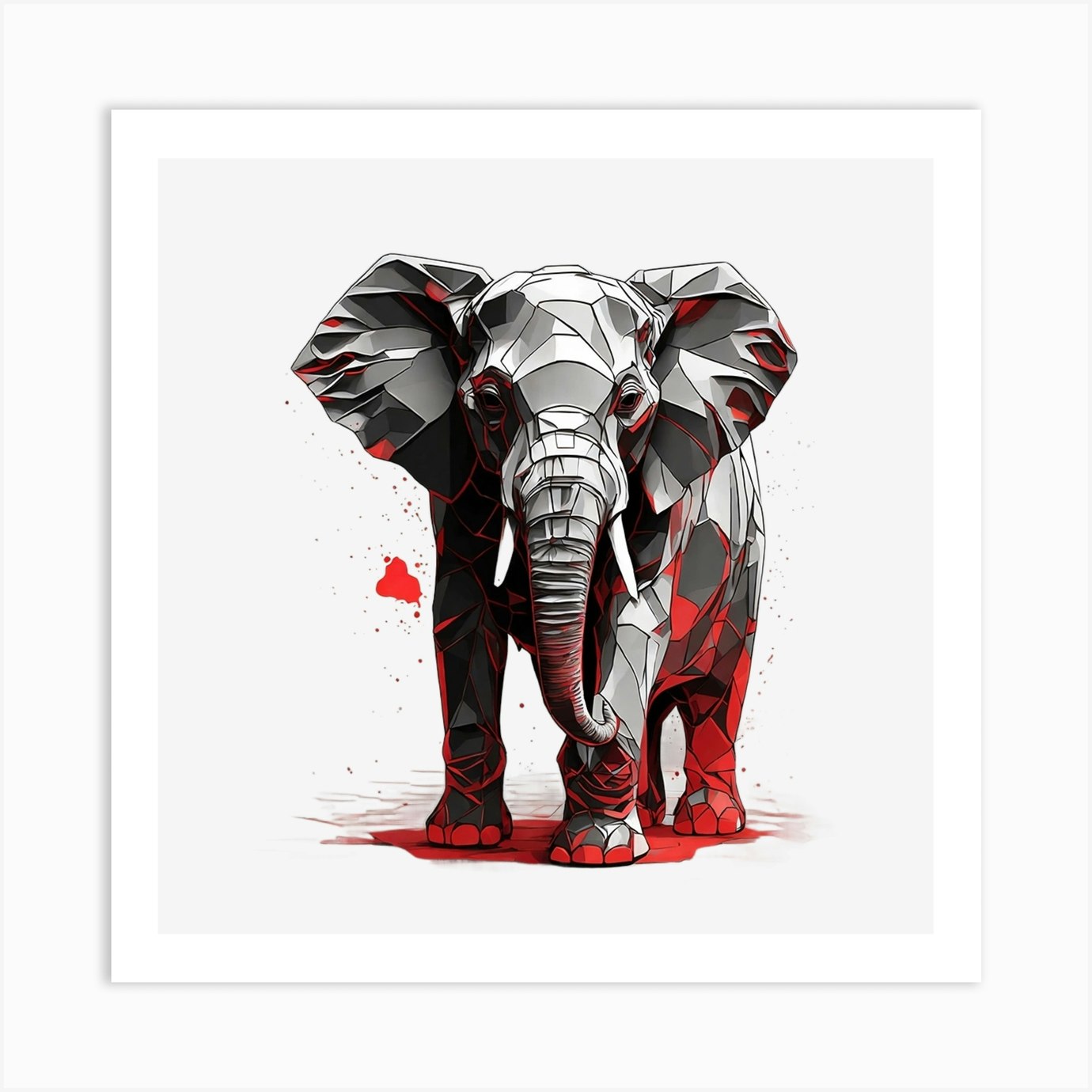 Abstract Elephant 2 Art Print by Genky - Fy