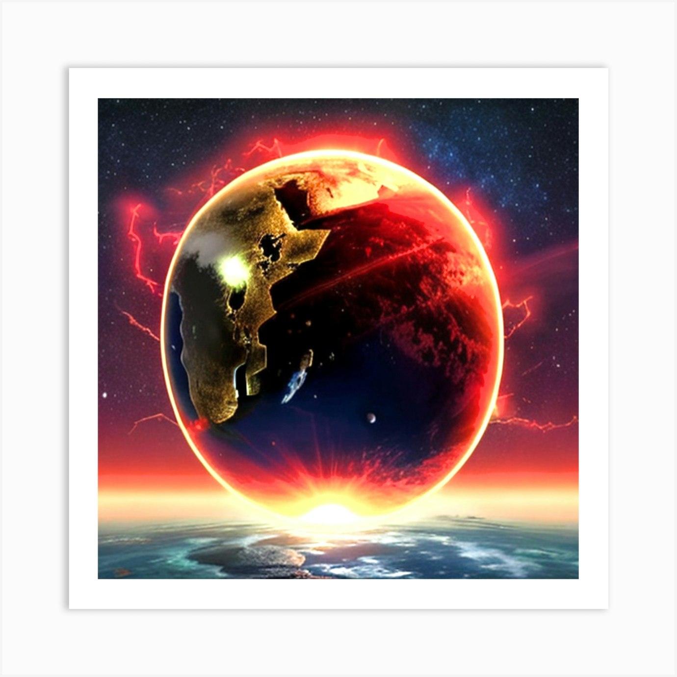 Earth In Space 3 Art Print by Genky - Fy