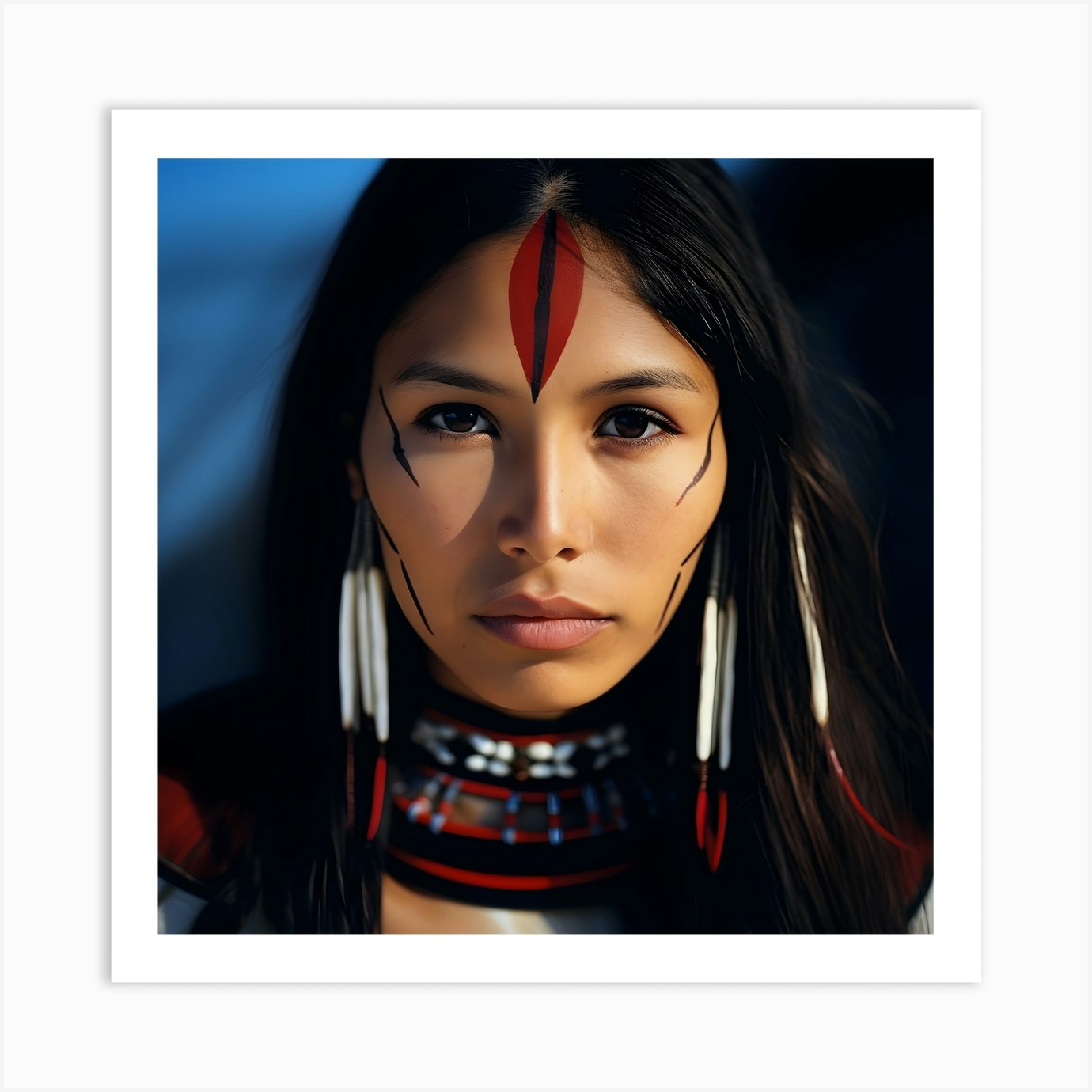 Native American Woman Art Print by etherinkai - Fy